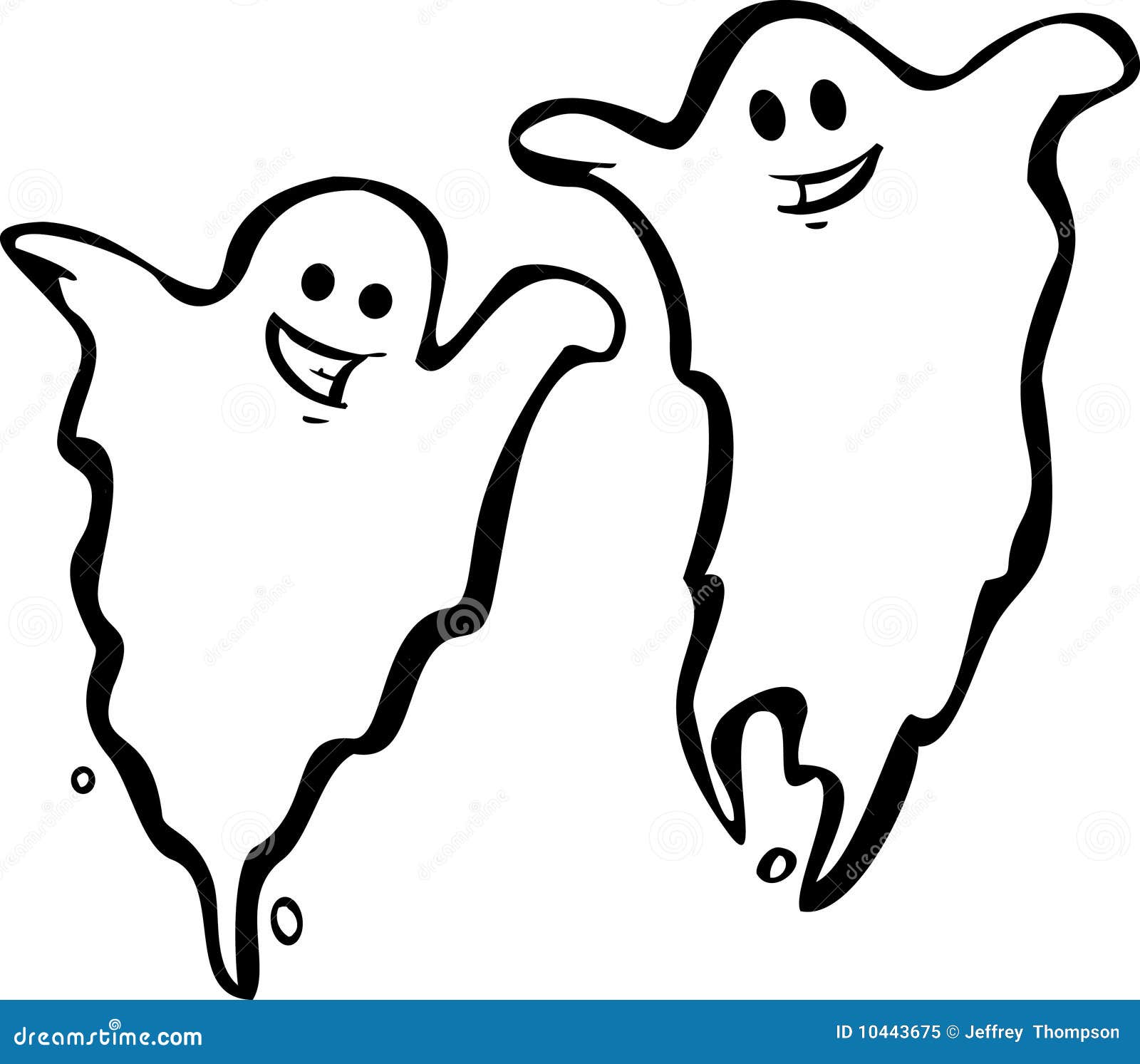 Pair of Ghosts stock vector. Illustration of vector, spooky - 10443675