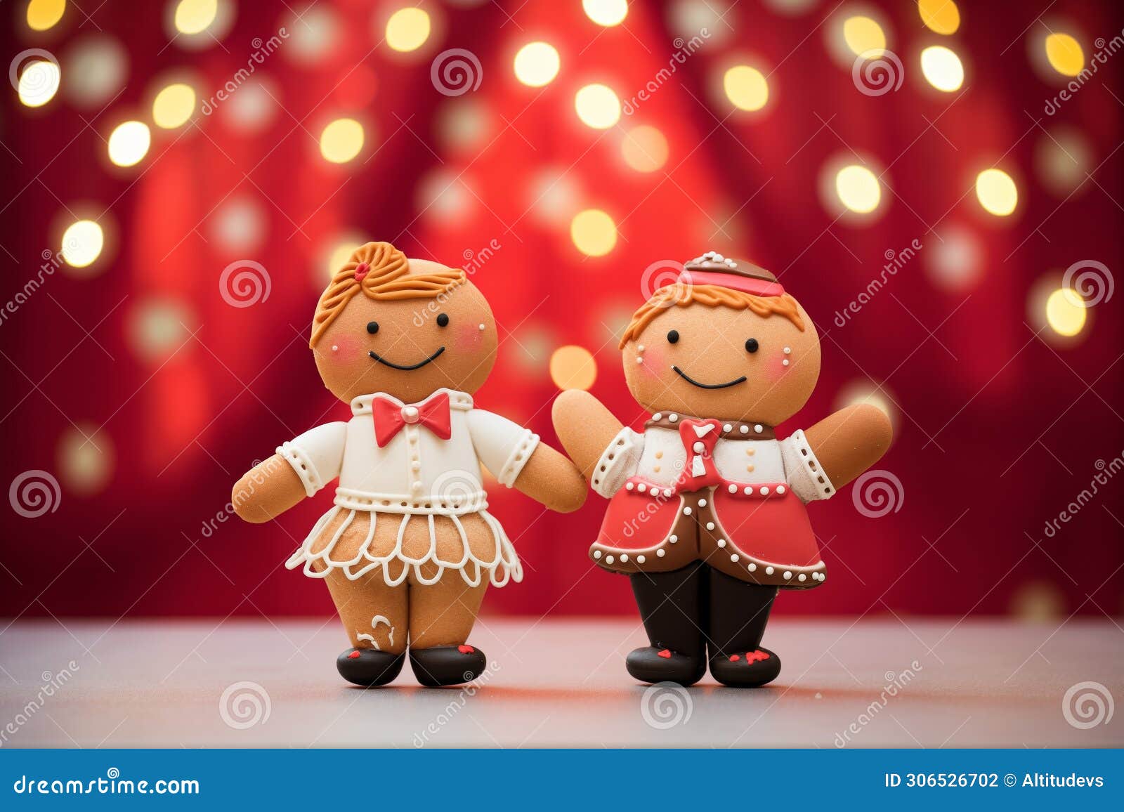 Pair of Gingerbread Characters Mimicking Ballroom Dance Stock Photo ...