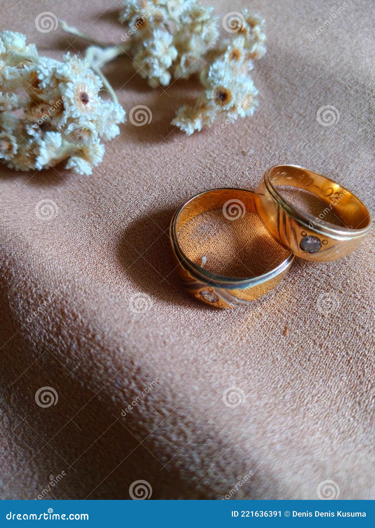 A Pair of Gold Wedding Rings Stock Image - Image of gold, rings: 221636391