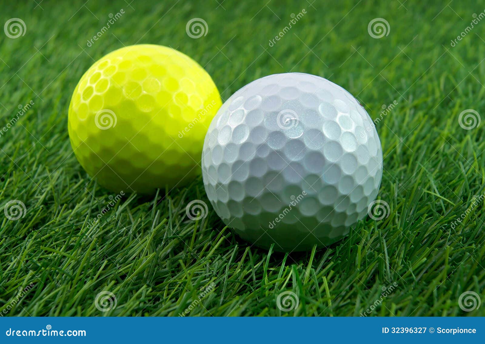 A pair of golf balls stock image. Image of leisure, objects - 32396327