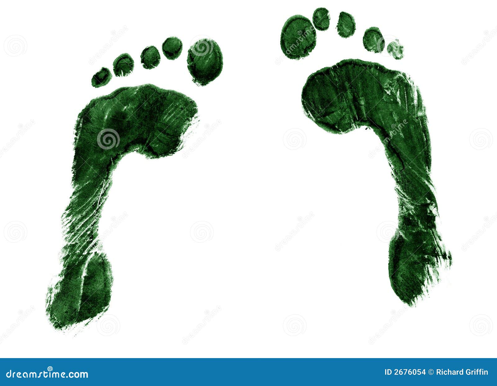 Pair of green footprints stock illustration. Illustration of footprint ...
