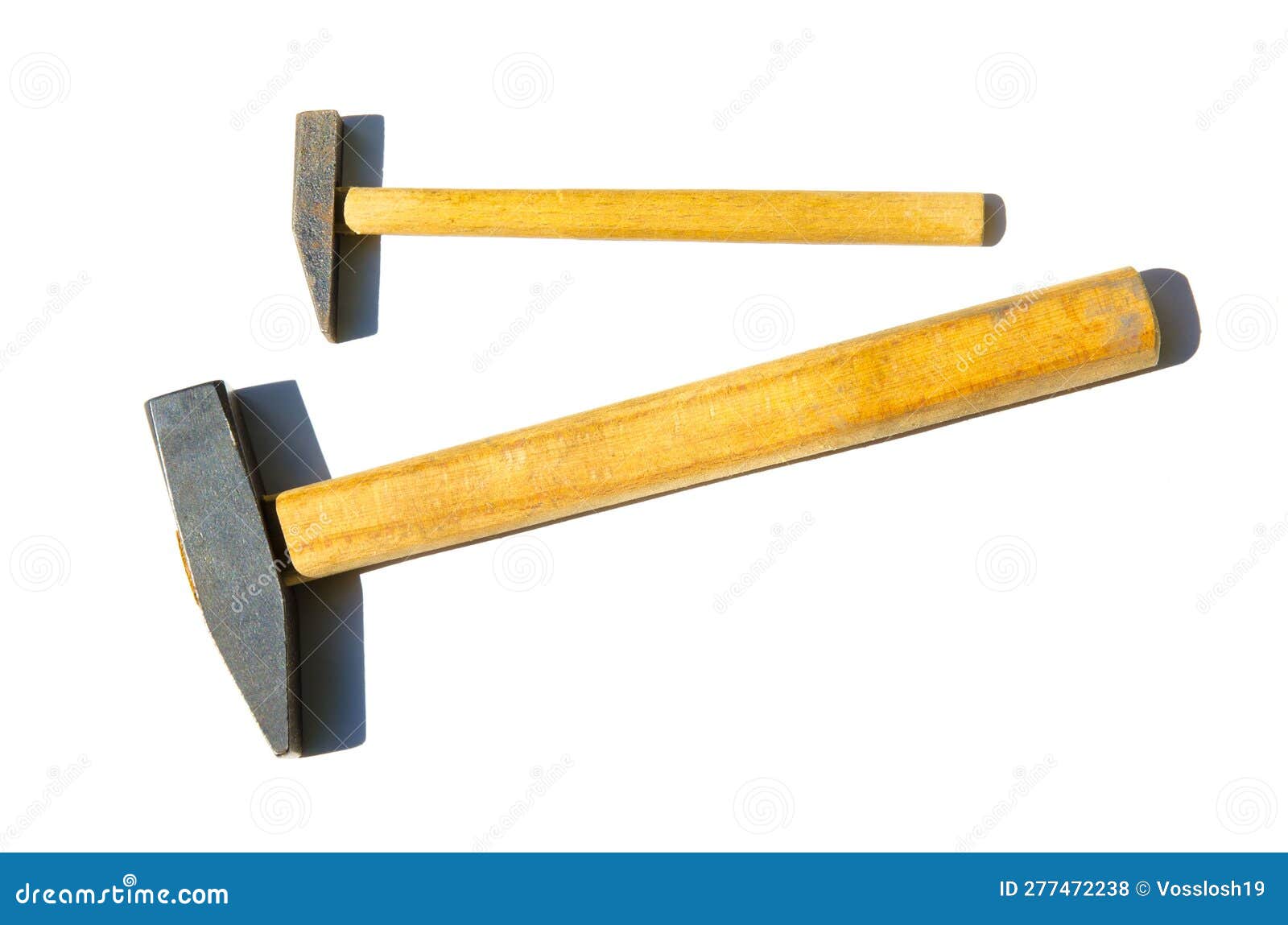 A Pair of Hammers of Different Sizes. Stock Photo - Image of black ...