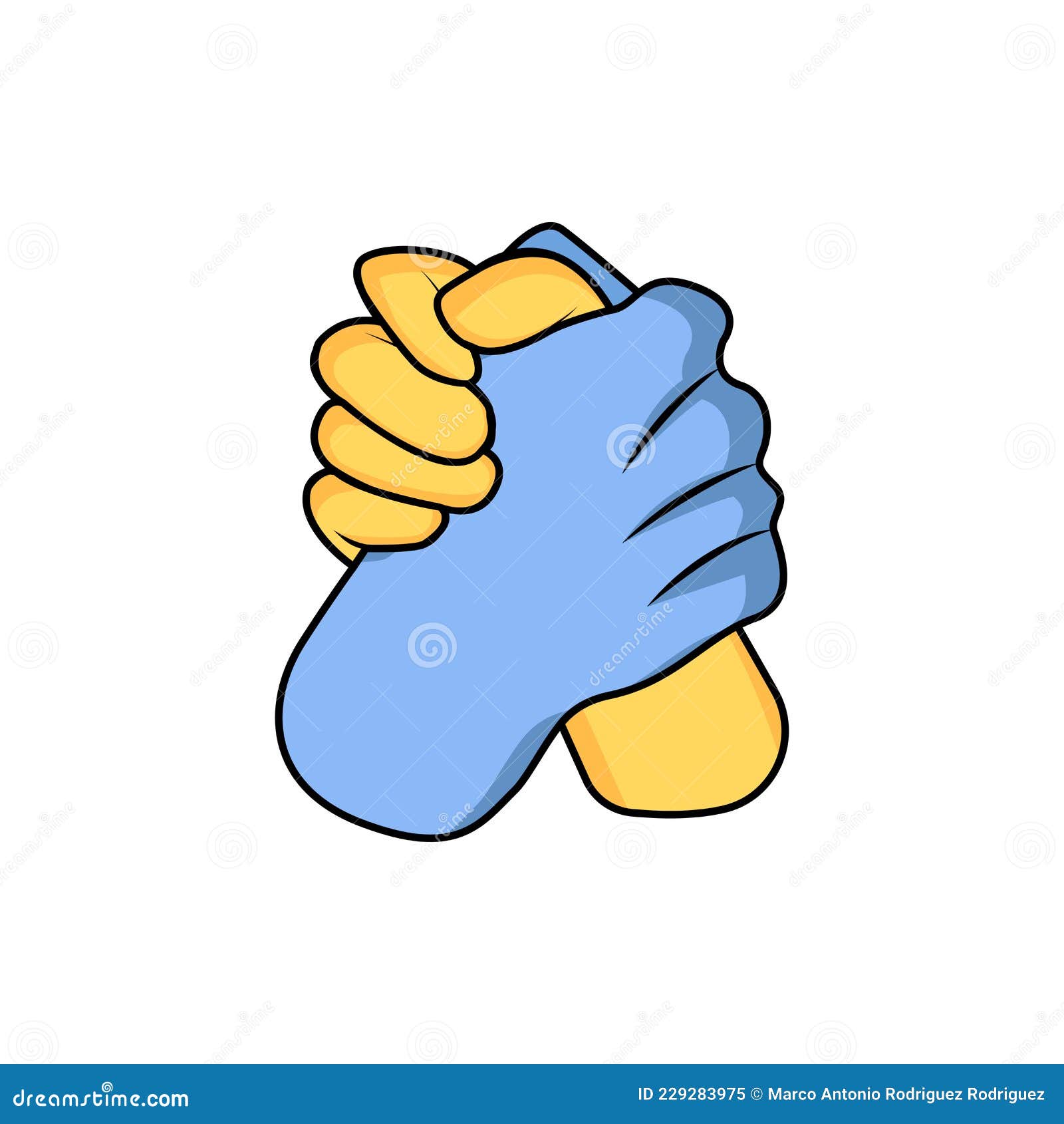 Pair of Hands Doing Sign Language Stock Vector - Illustration of ...