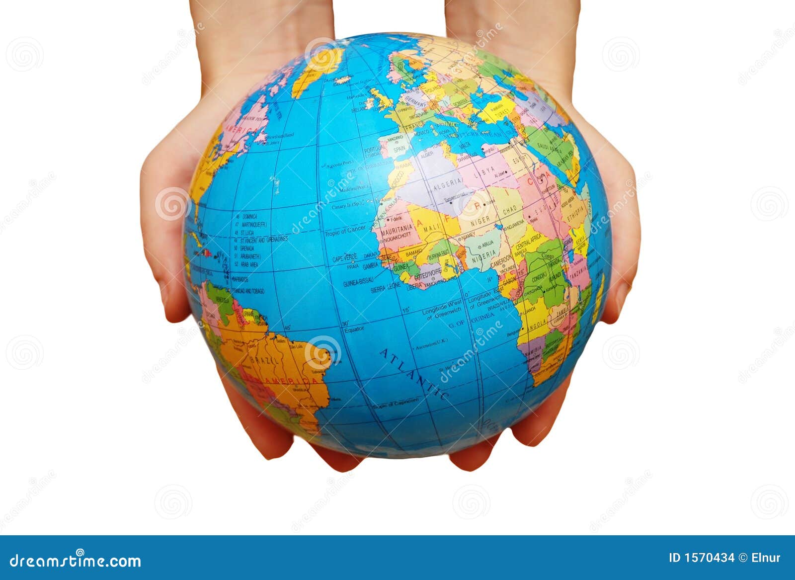 Pair of Hands Holding the Globe Stock Photo - Image of concept ...