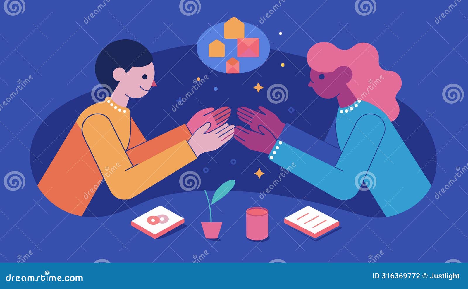 A Pair of Hands Holding Together As Two People Share a Deep ...