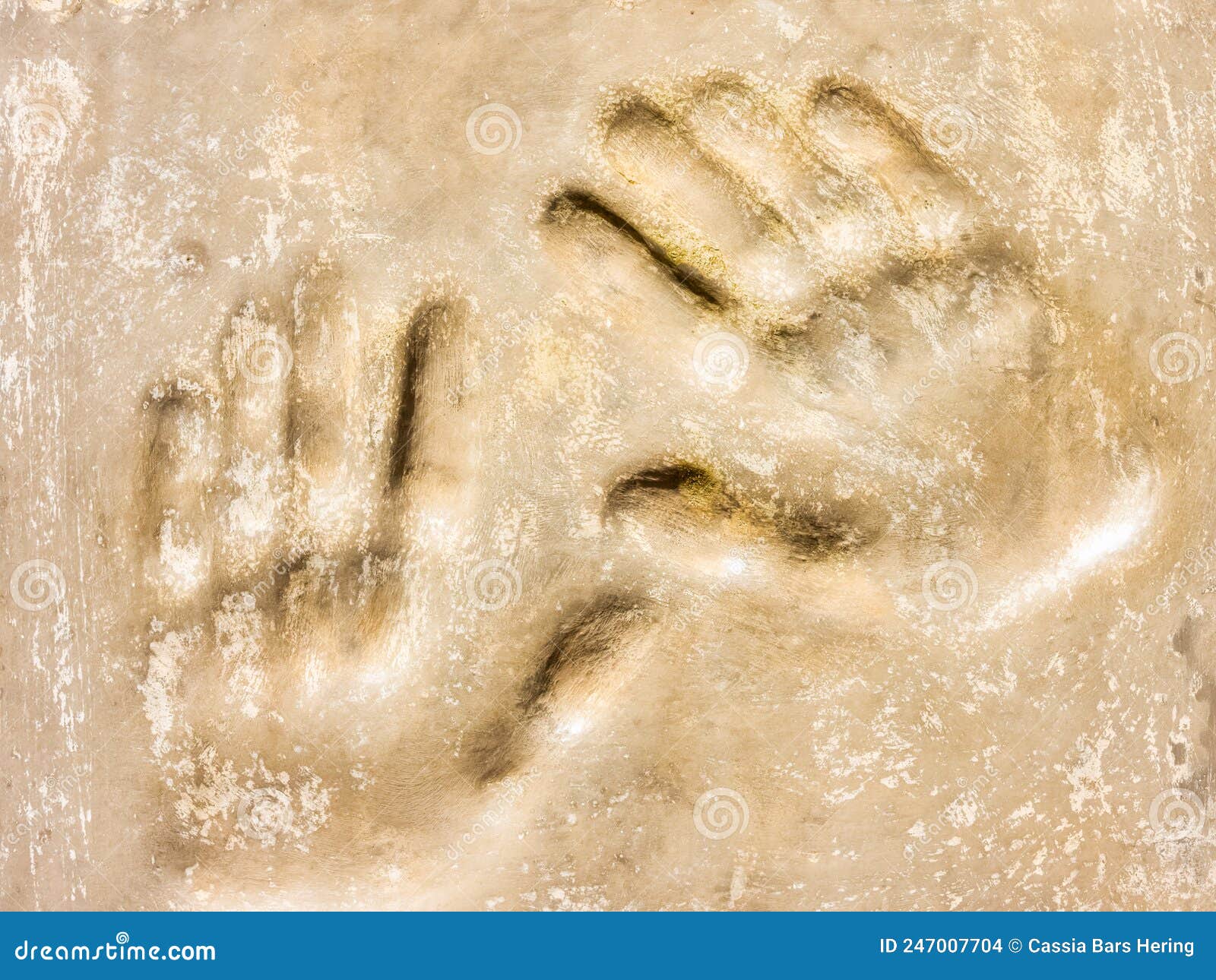 A Pair of Hands Marked on Clay Stock Photo - Image of expression ...
