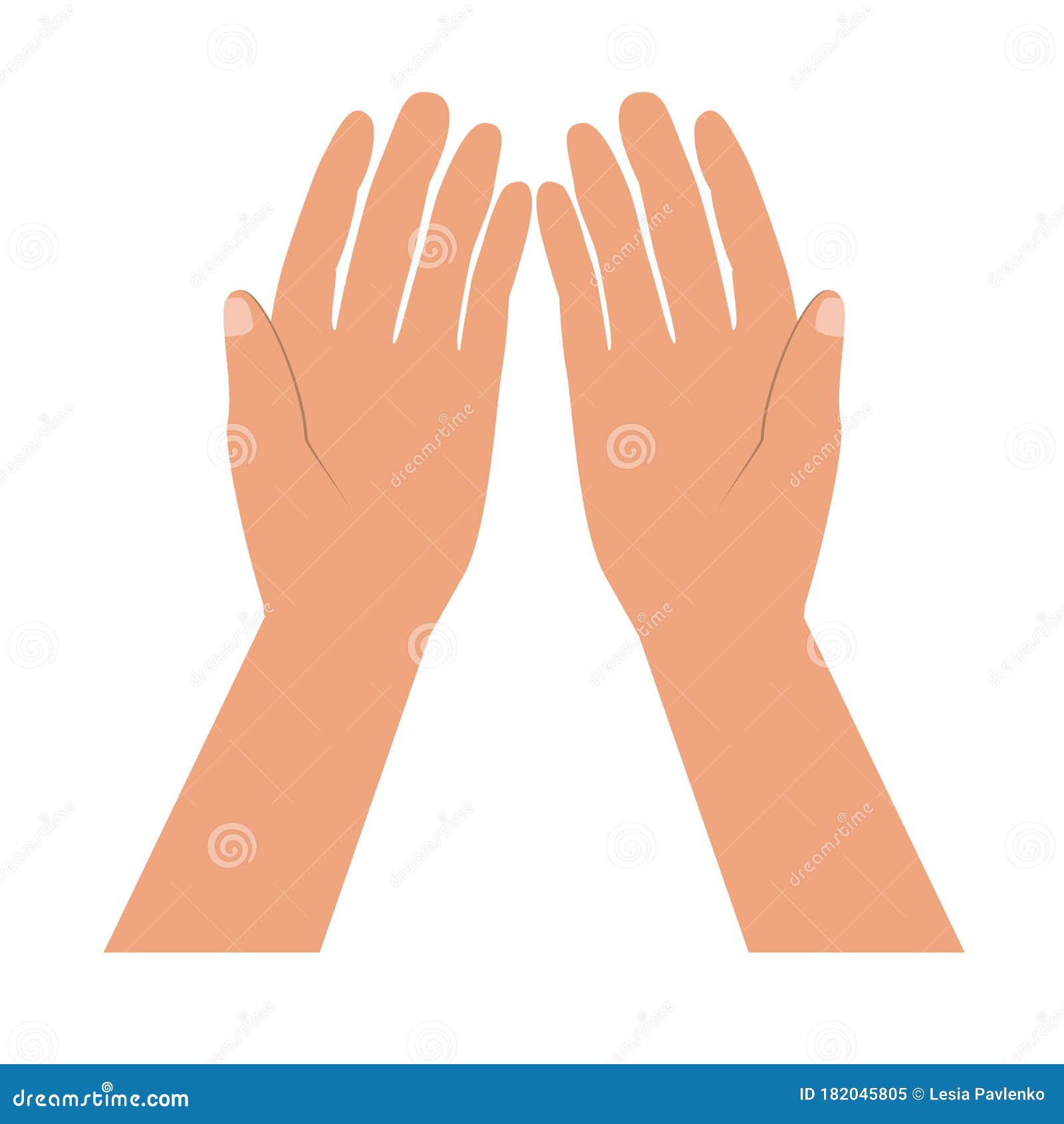 Pair of Hands Placed Together in Gesture of Seeking or Request ...
