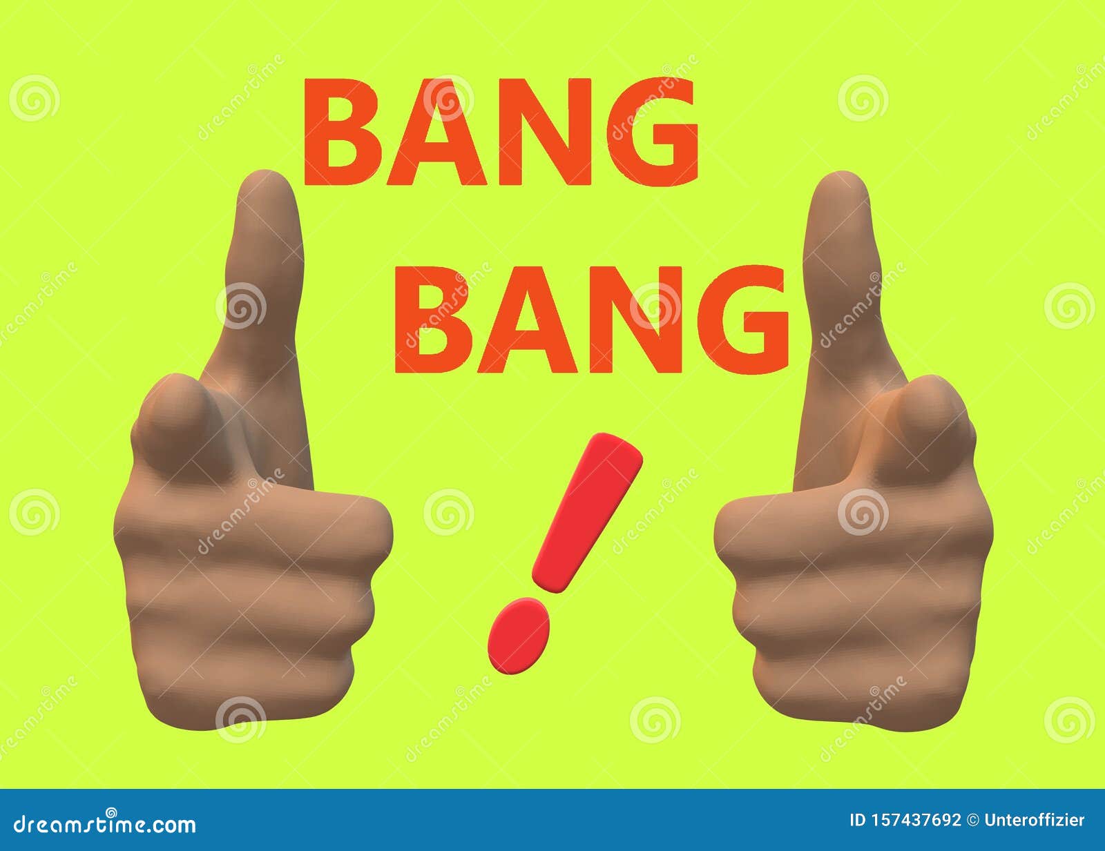 A Pair of Hands Pointing at the Viewer with the Words Bang and an ...
