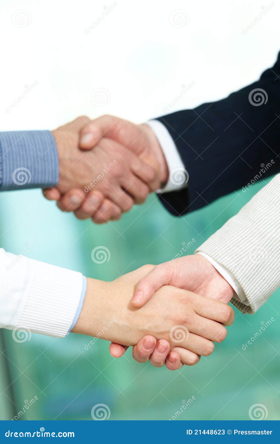 Pair of handshakes stock image. Image of handshaking - 21448623
