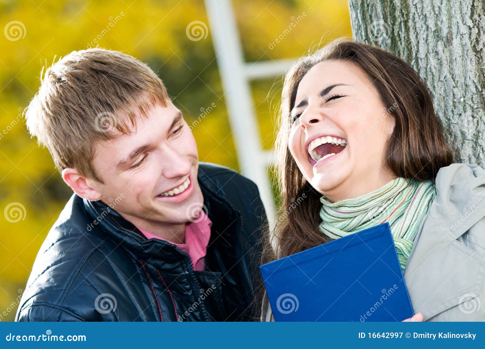 Pair of Happy Students Outdoors Stock Image - Image of lifestyle ...