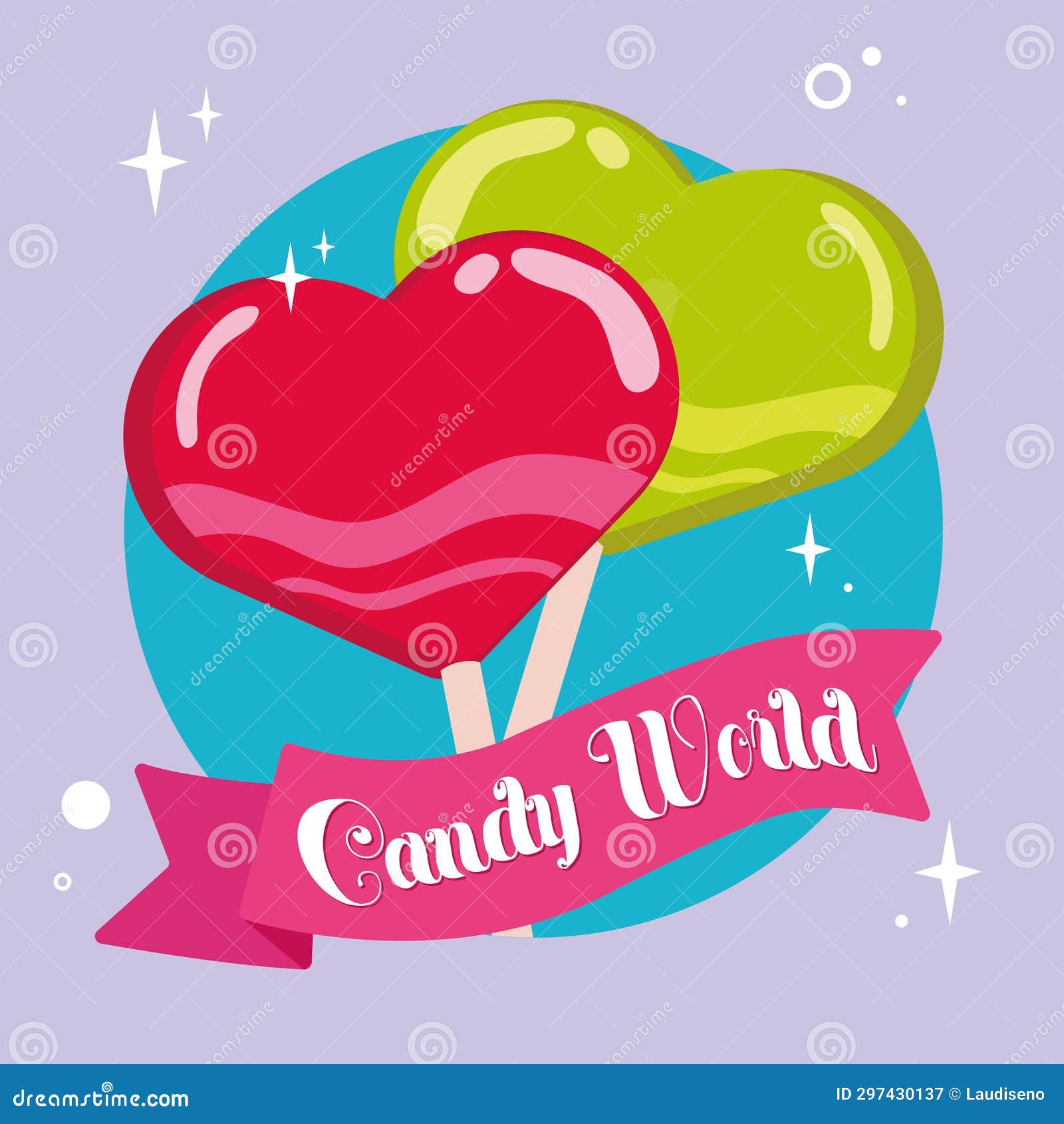 Candy Poster- Colorful Retro Candy Poster Stock Photography ...