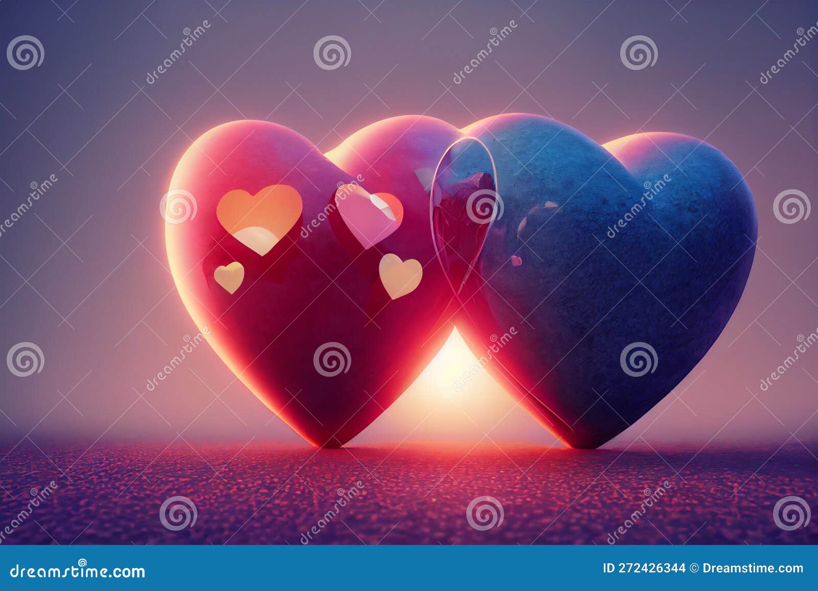 Pair of hearts stock illustration. Illustration of event - 272426344