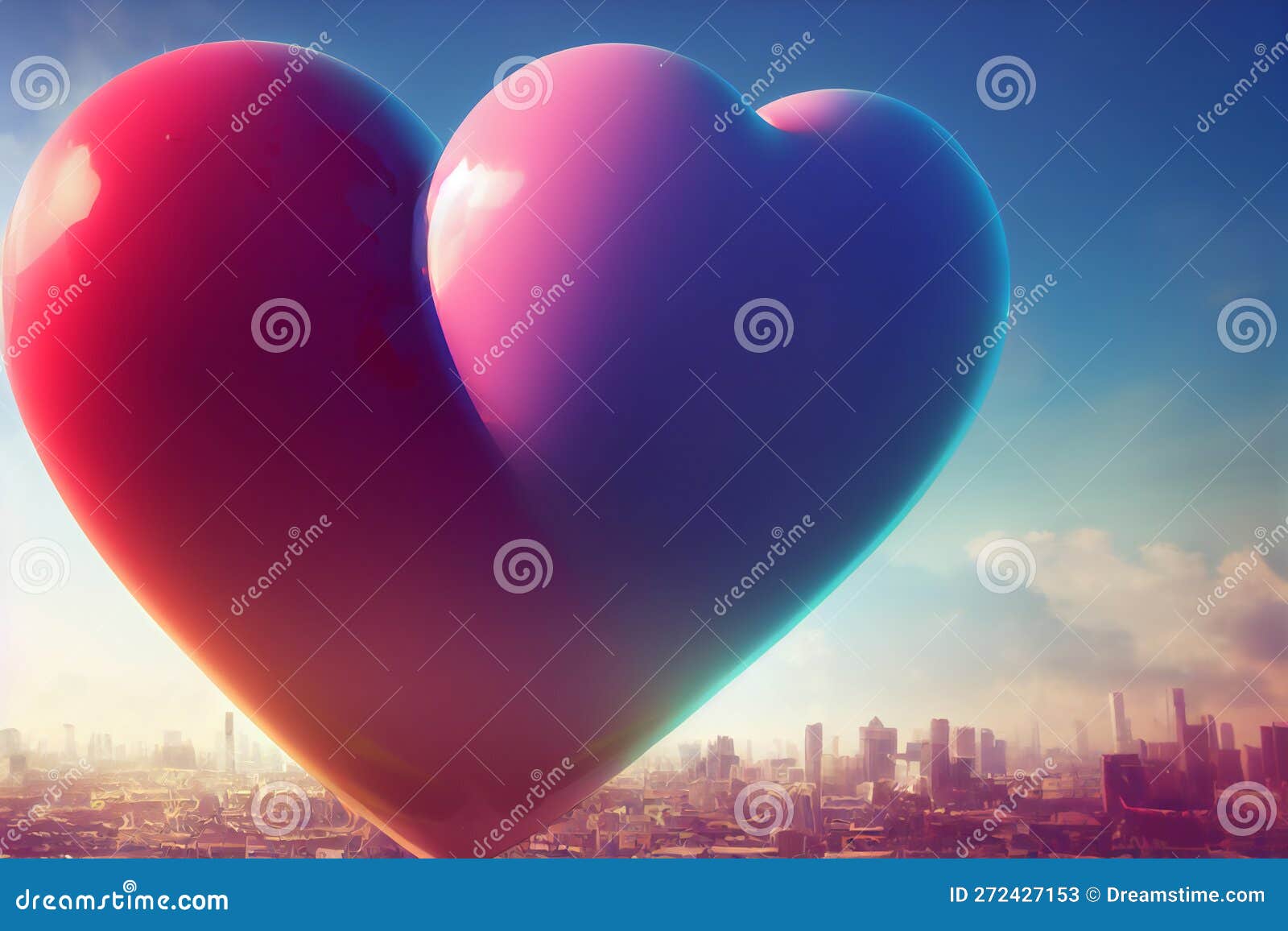 Pair of hearts stock illustration. Illustration of valentine - 272427153