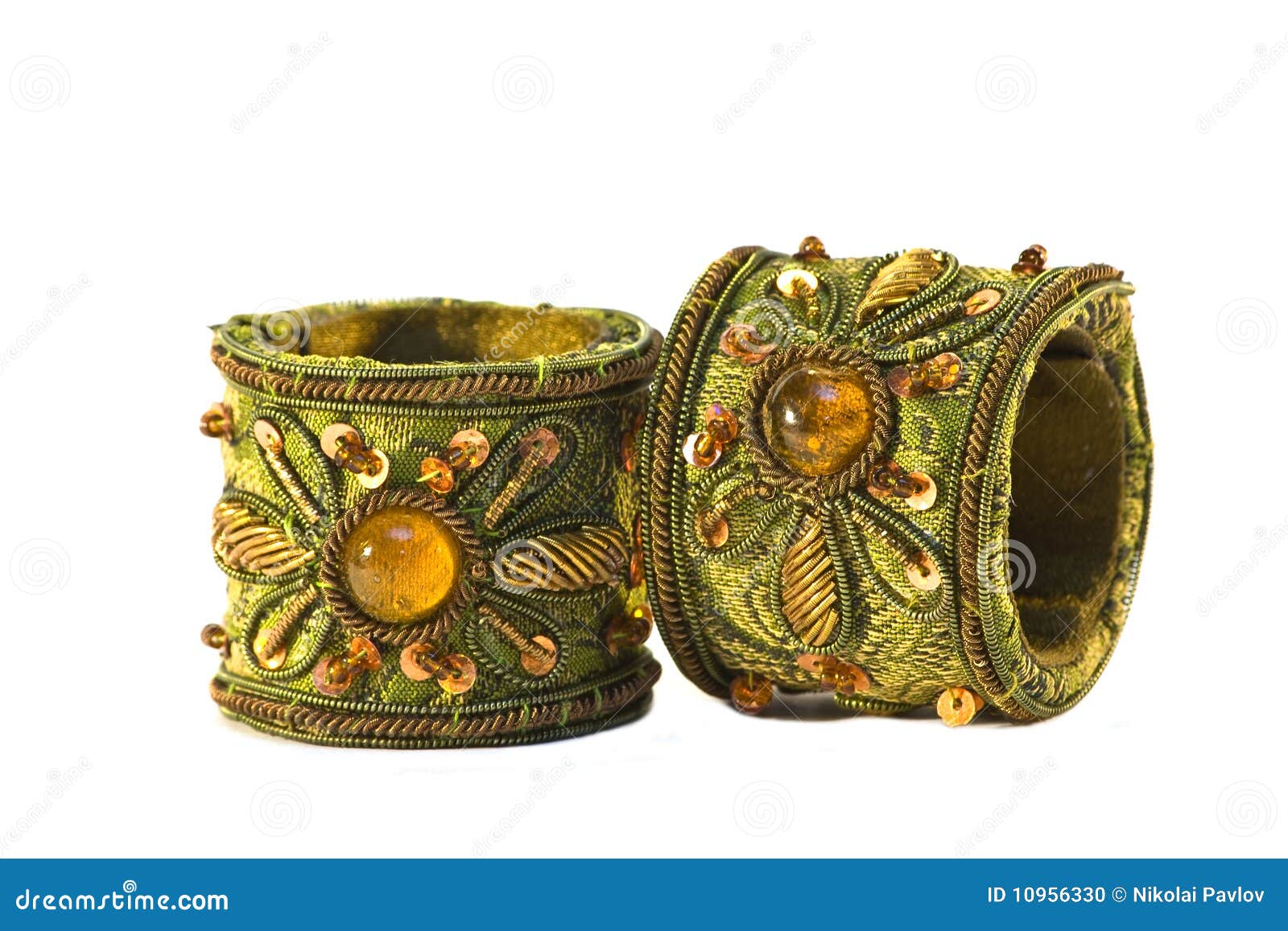 Pair of Indian Bracelets Isolated Stock Photo - Image of macro, ethnic ...