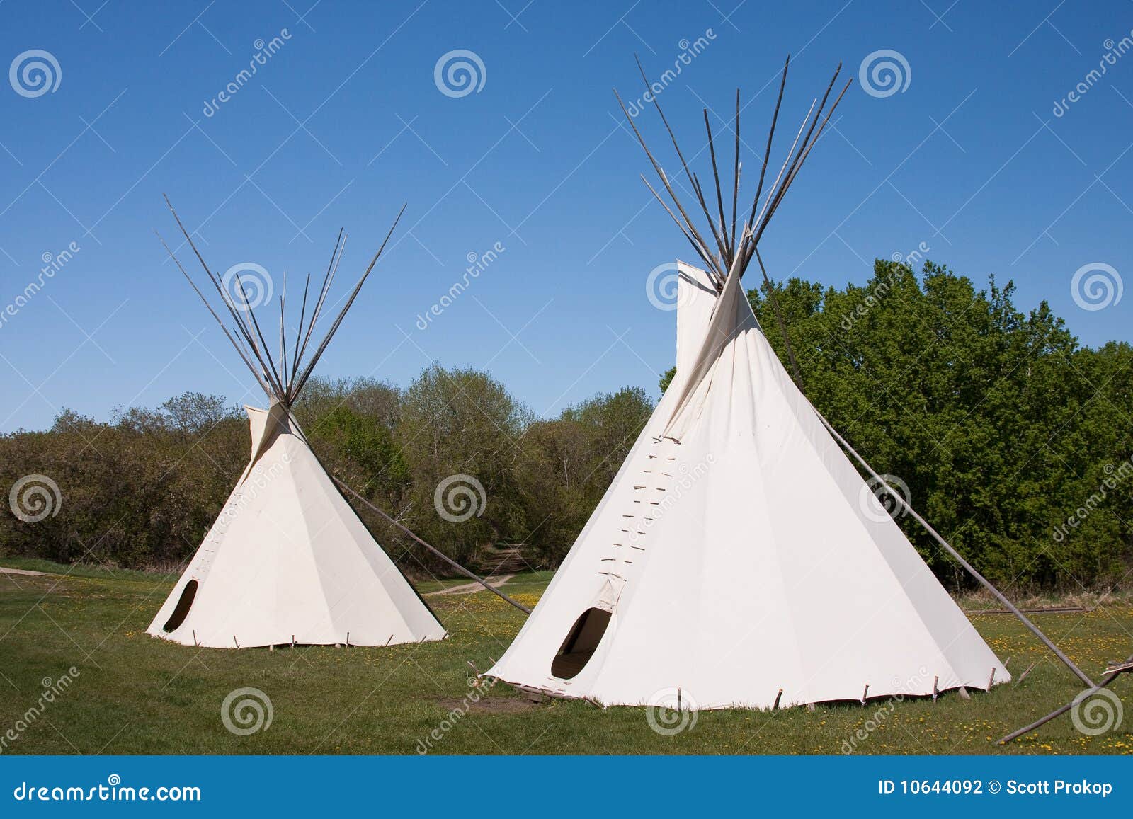 Pair of Indian Teepees stock photo. Image of tradition - 10644092