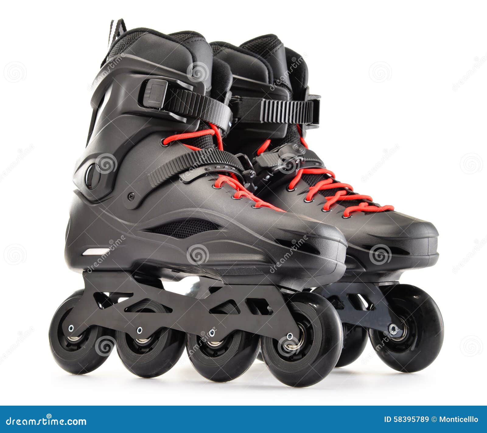 Pair of Inline Skates on White Background Stock Image - Image of ...