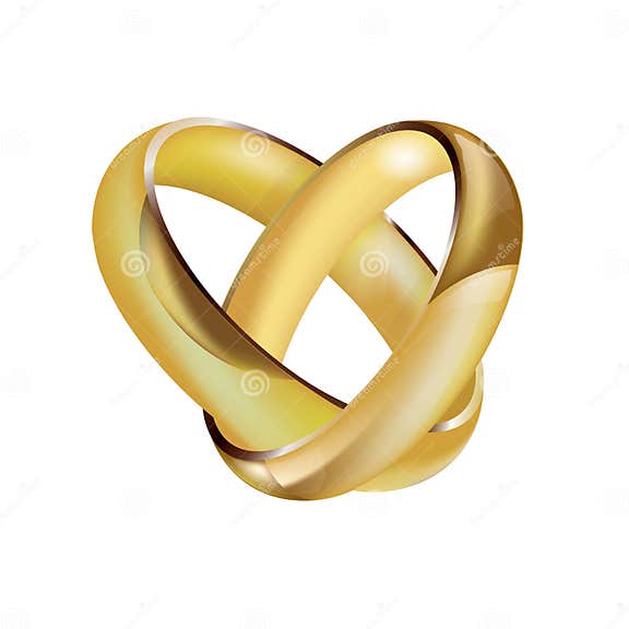 A Pair of Intertwined Wedding Rings Stock Vector - Illustration of ...
