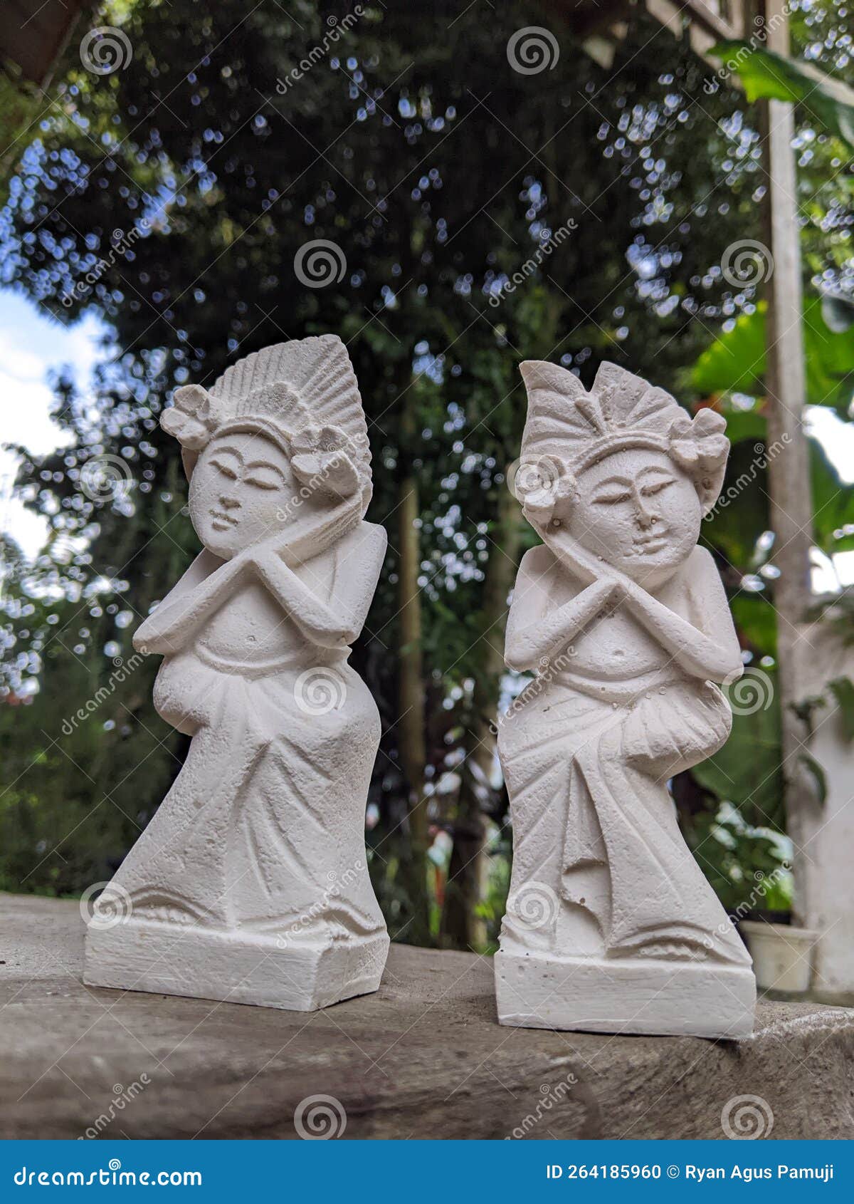 Pair of Janger Statue from Bali Stock Photo - Image of balinese, pair ...