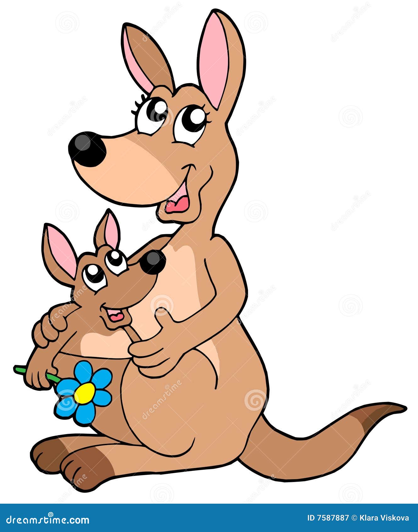 Pair of kangaroos stock vector. Illustration of animals - 7587887