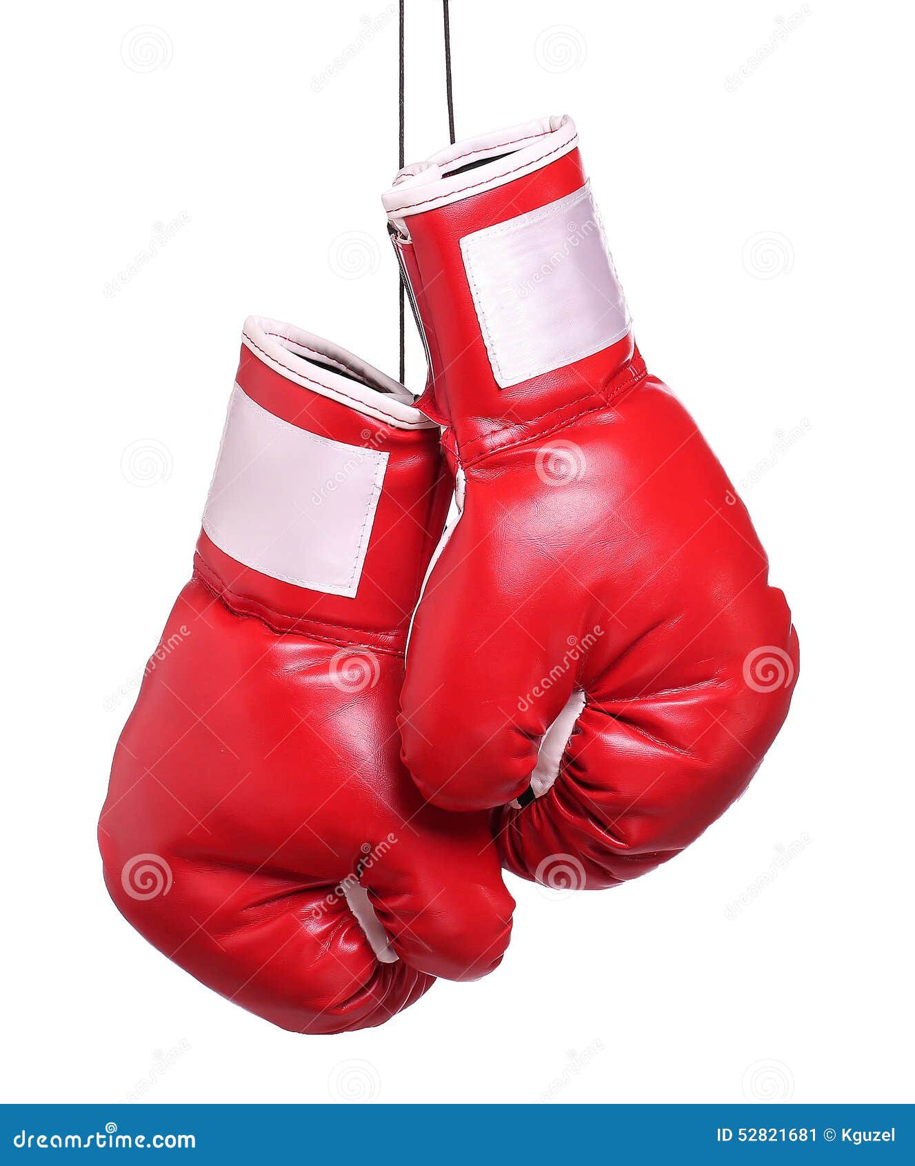 Pair of Leather Boxing Gloves Isolated Stock Image - Image of ...