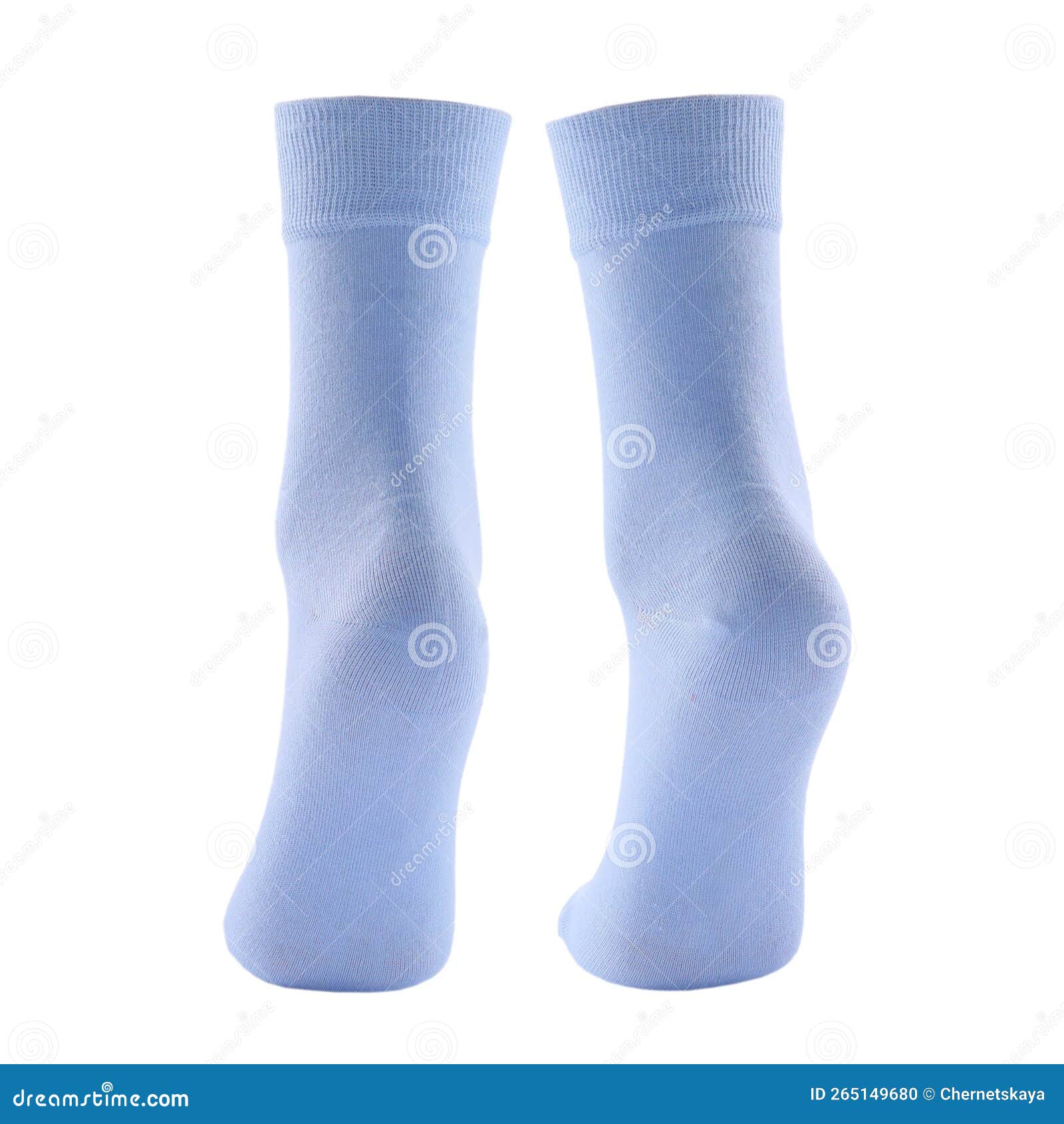 Pair of Light Blue Socks Isolated on White Stock Photo - Image of ...