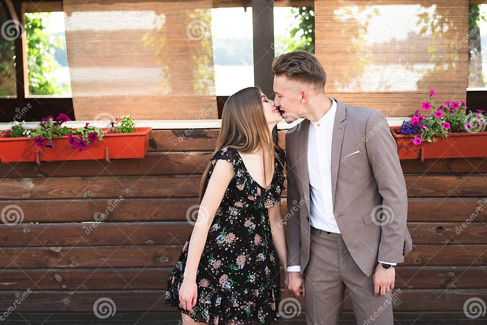 A Pair of Lovers Posing on the Camera. Stock Image - Image of affection ...