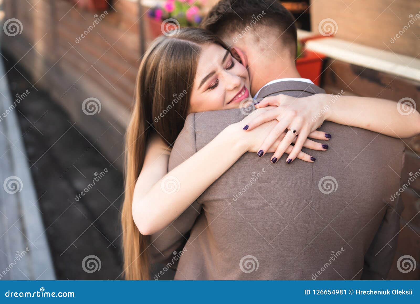 A Pair of Lovers Posing on the Camera. Stock Image - Image of portrait ...