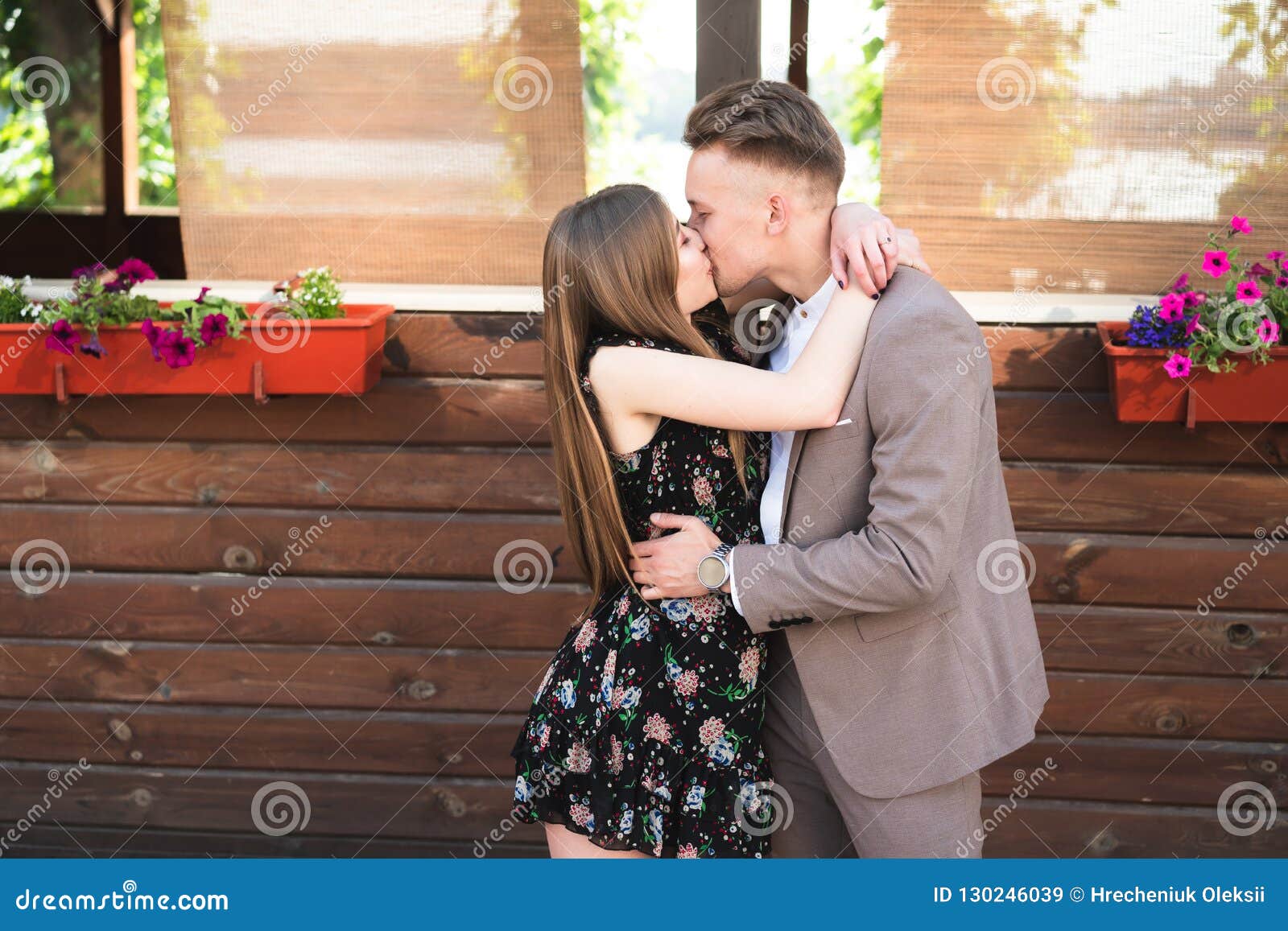 A Pair of Lovers Posing on the Camera. Stock Image - Image of nature ...