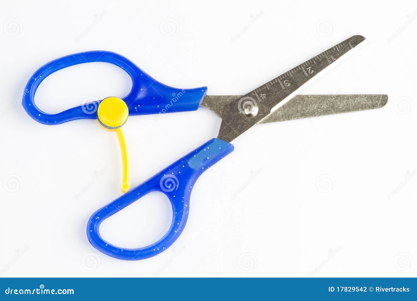 Pair of Measuring School Scissors Stock Photo - Image of plastic ...