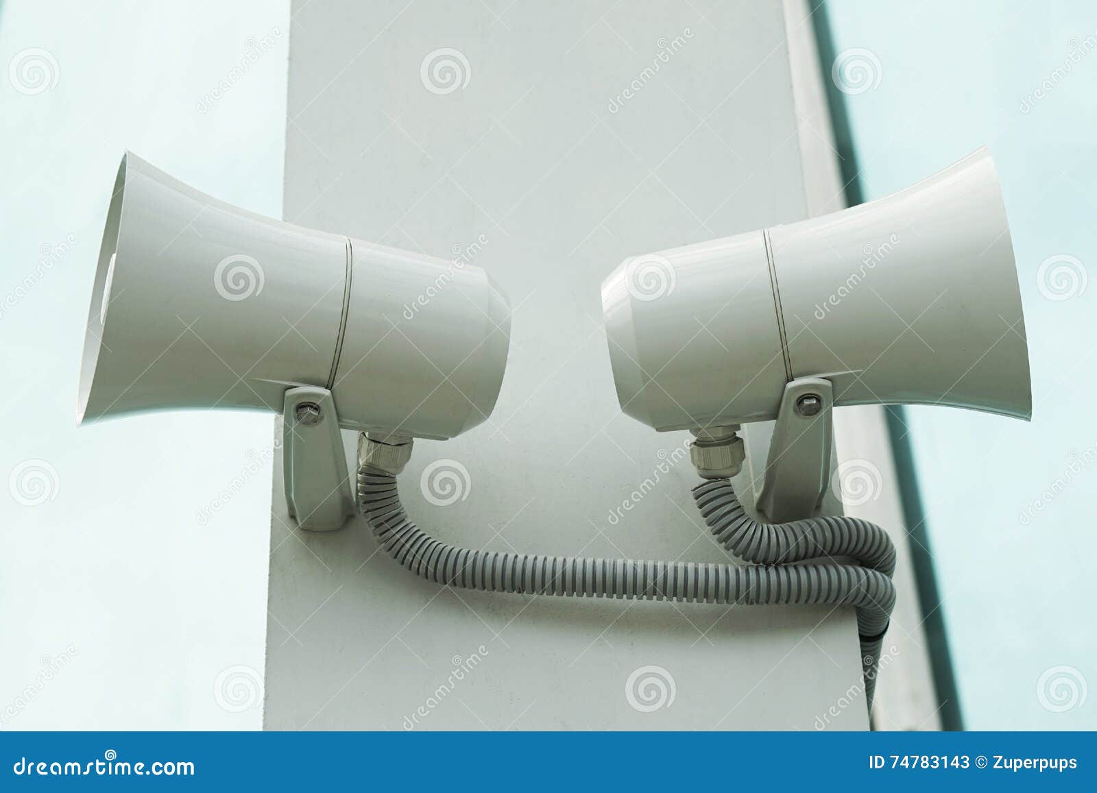 A pair of megaphones stock image. Image of calling, loudspeaker - 74783143