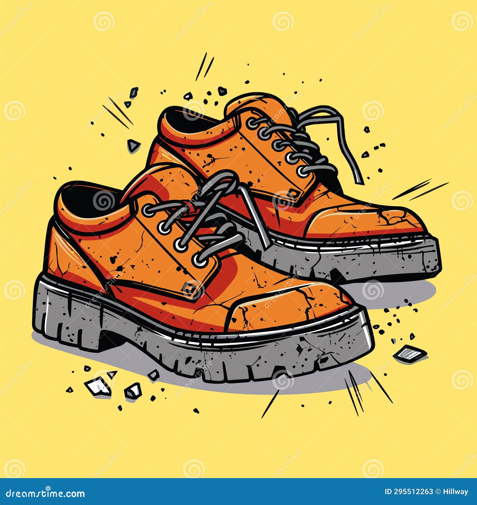 Dirty Shoes. Unclean Boot. Isolated Vector Illustration In Flat And ...