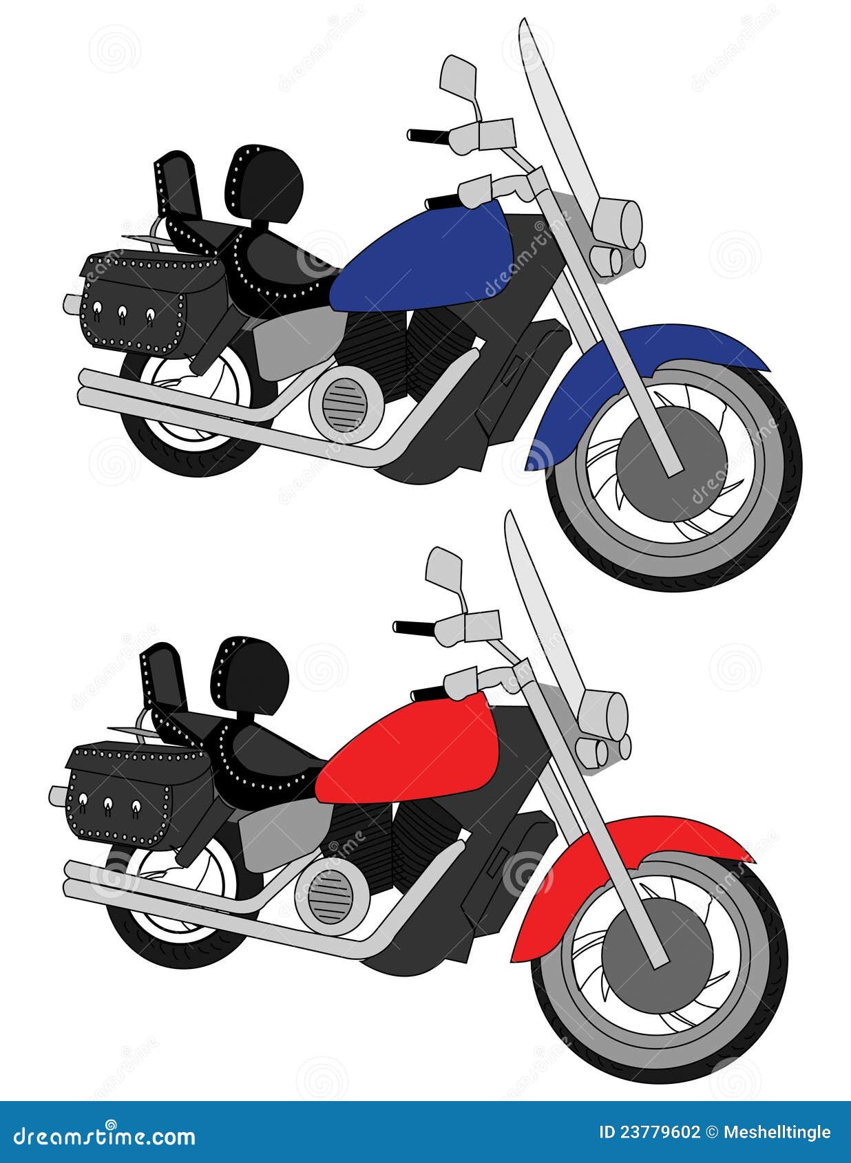 Pair of Motorcycles vector stock vector. Illustration of freedom - 23779602