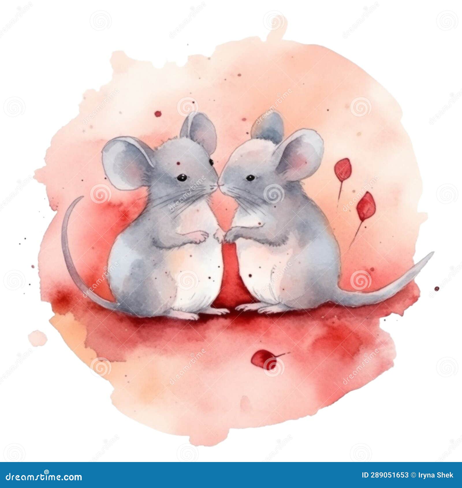 A Pair of Mouse in Love. Cartoon Illustration Stock Illustration ...