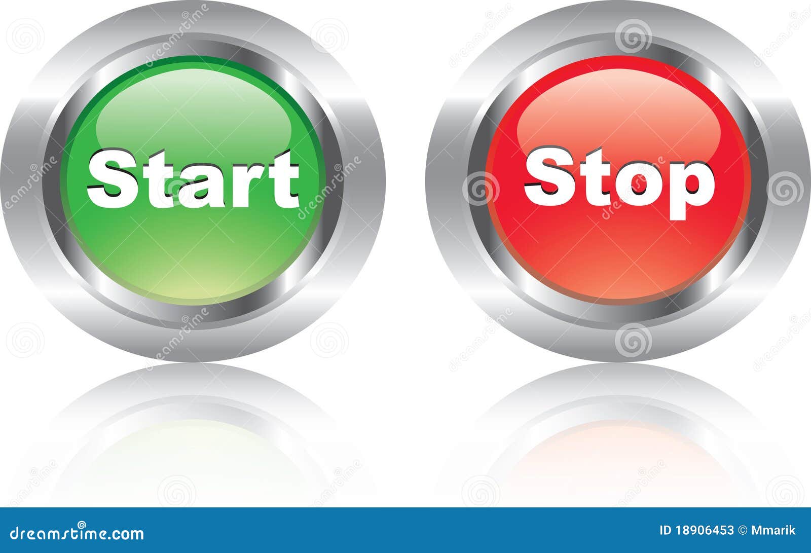 Pair of Nice Glossy Icons Like Buttons Stock Vector - Illustration of ...