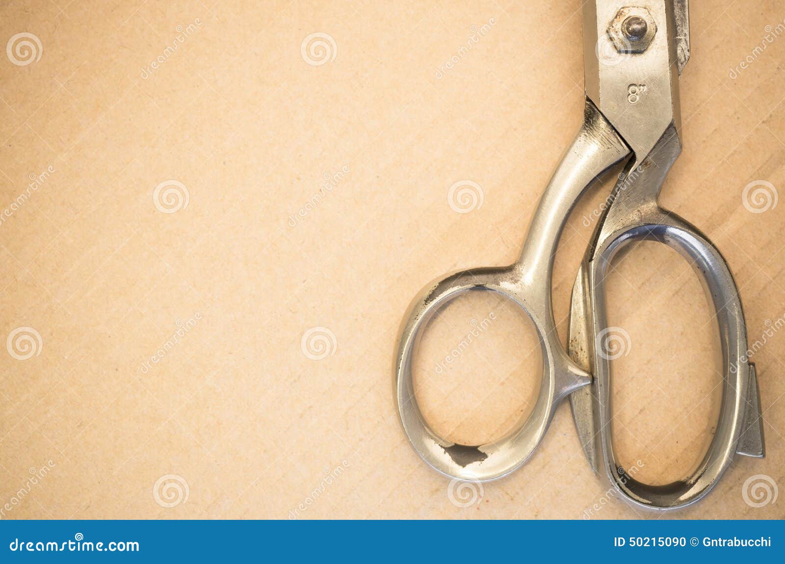 Pair of old metal scissors stock photo. Image of cardboard - 50215090
