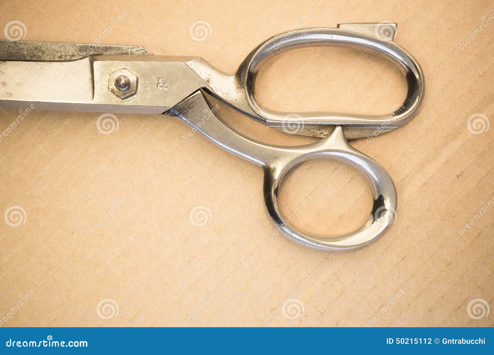 Pair of old metal scissors stock photo. Image of used - 50215112