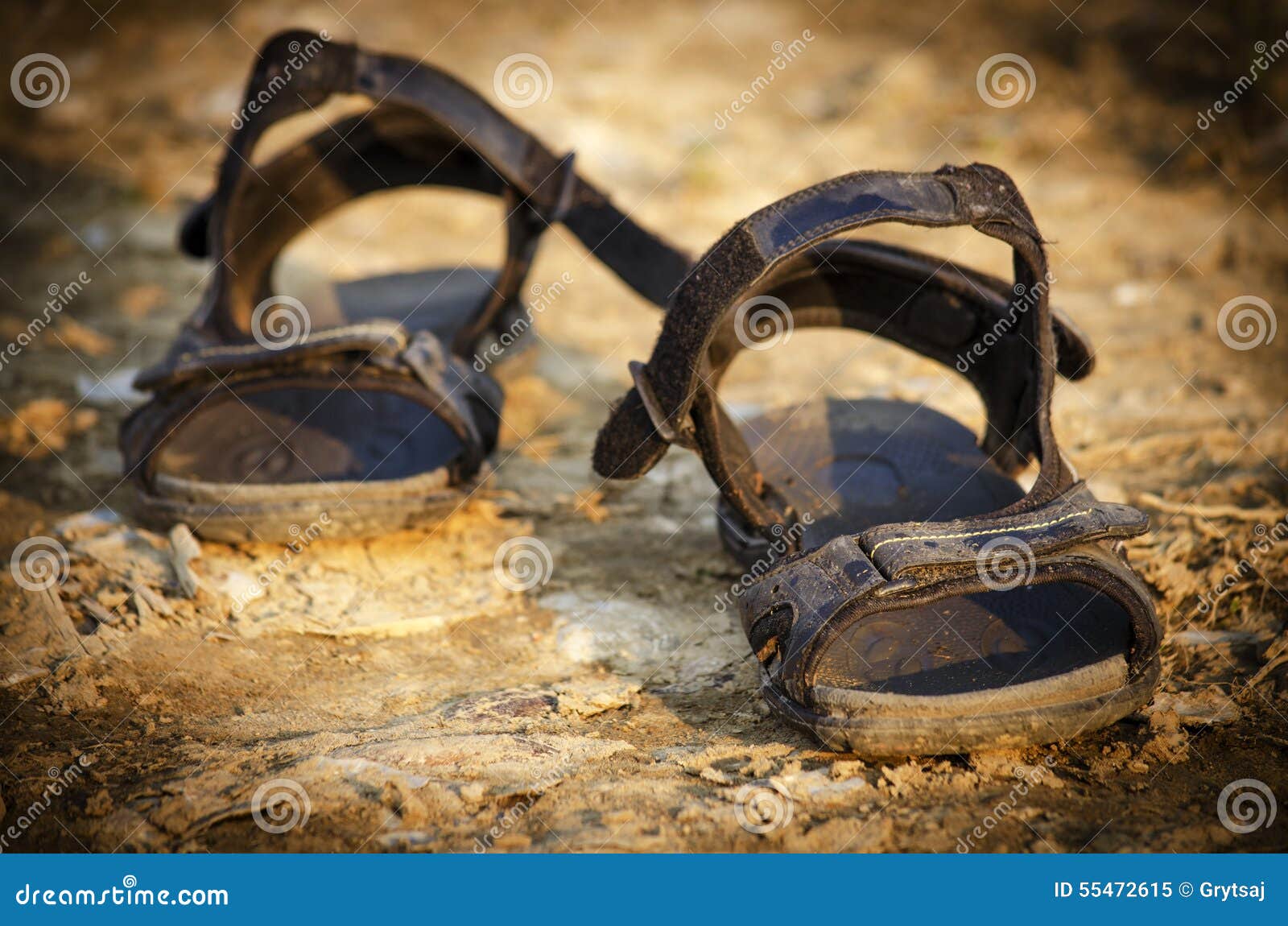 Pair of old sandals stock image. Image of mules, summer - 55472615