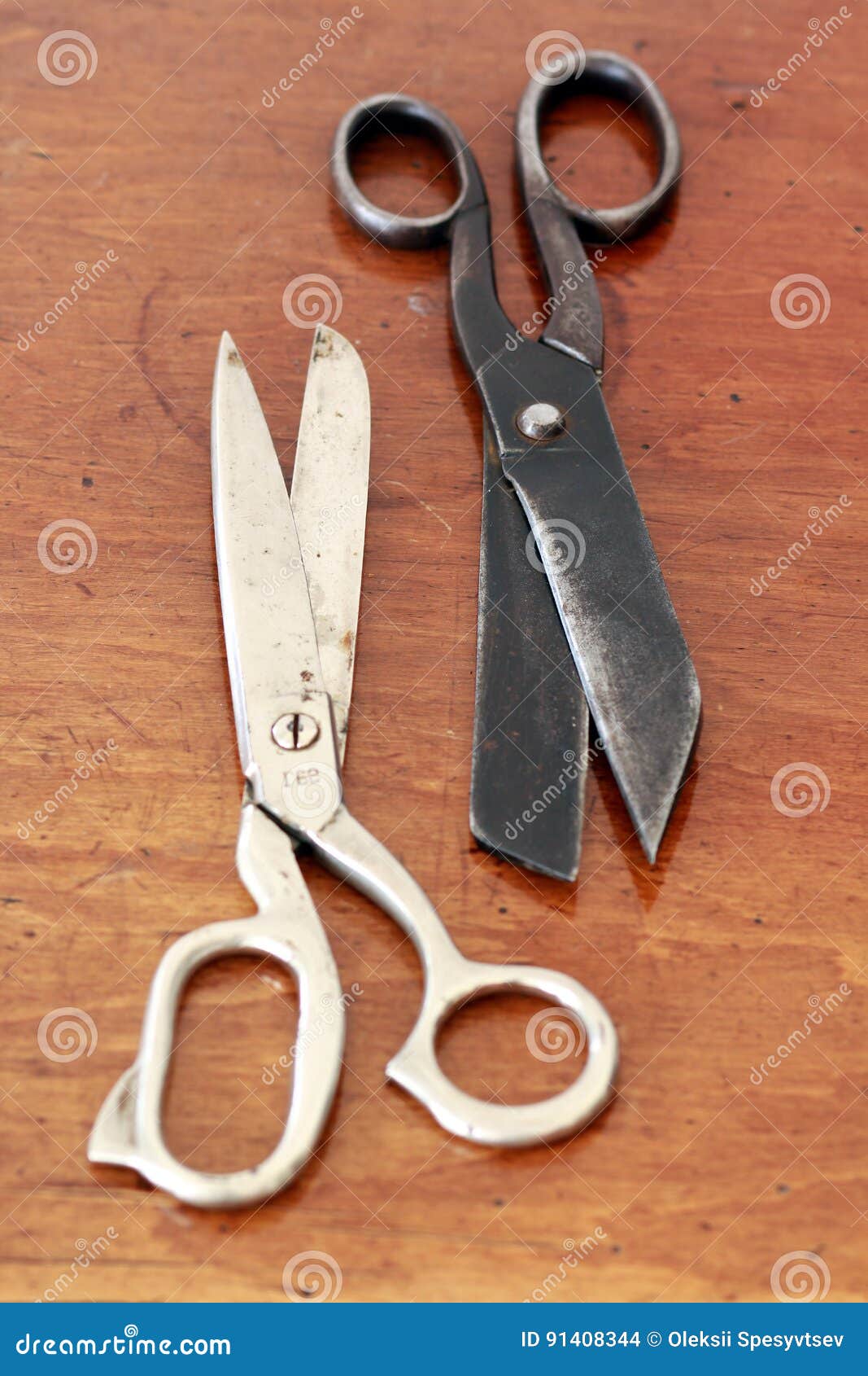Pair of Old Vintage Scissors Stock Photo - Image of object, nostalgia ...