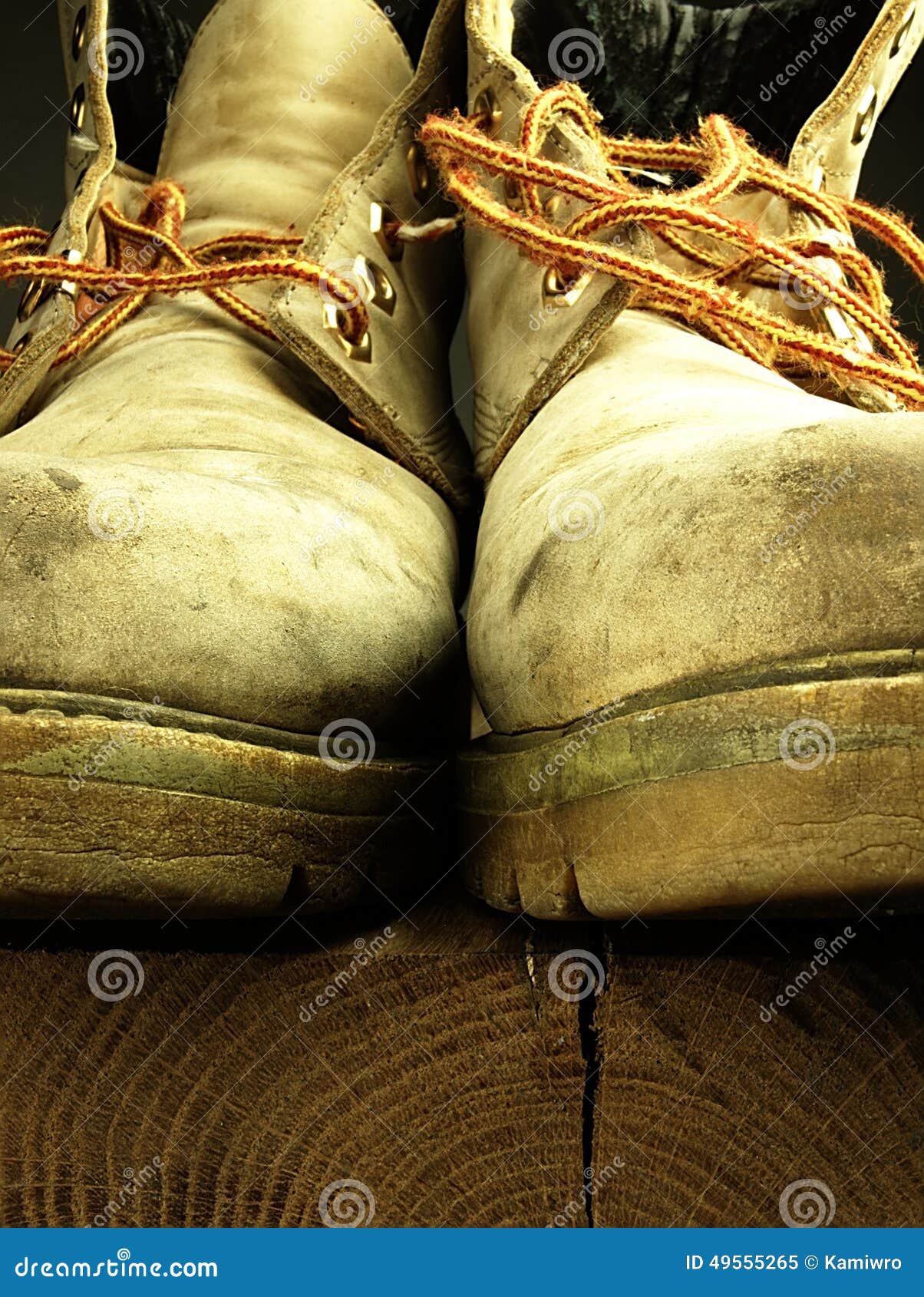 Pair of Old, Worn Heavy Boots. Stock Image - Image of dirty, male: 49555265