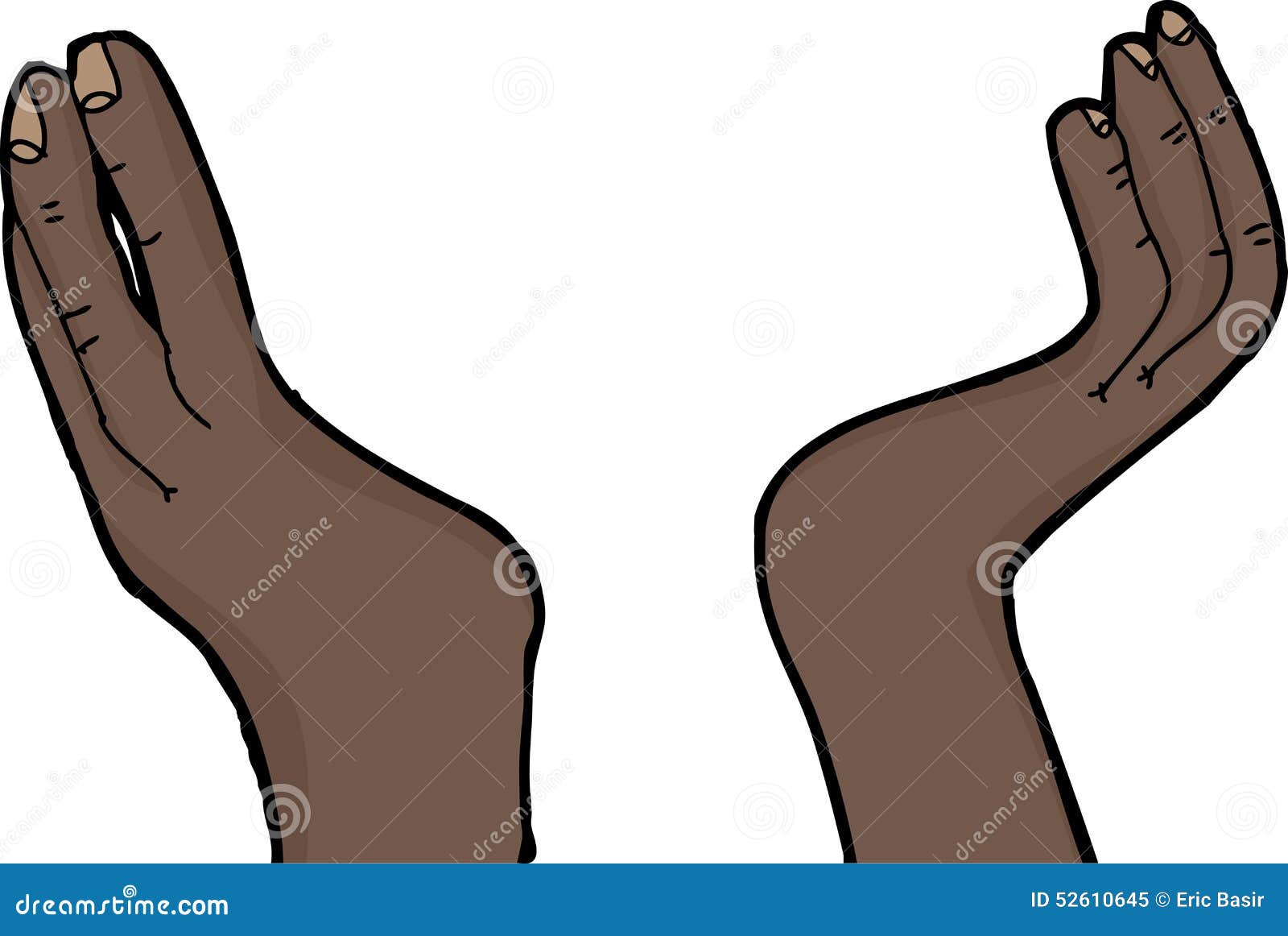 Pair of Open Hands stock illustration. Illustration of isolated - 52610645