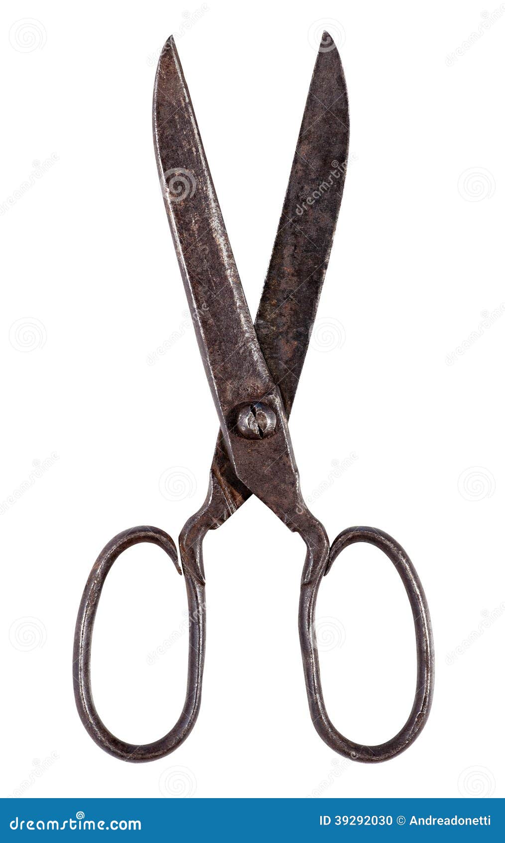 Pair of Open Steel Scissors Stock Photo - Image of implement, scissors ...
