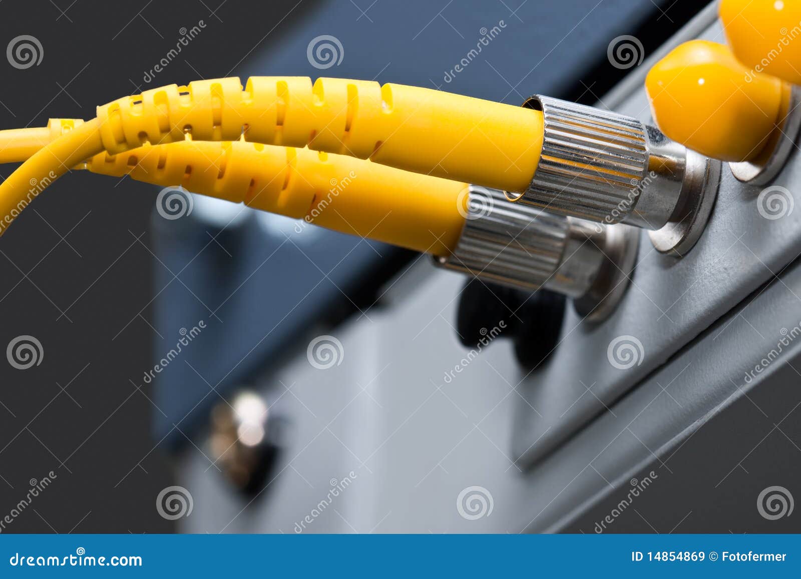 Pair of Optic FC Connectors Stock Image - Image of digital, optic: 14854869