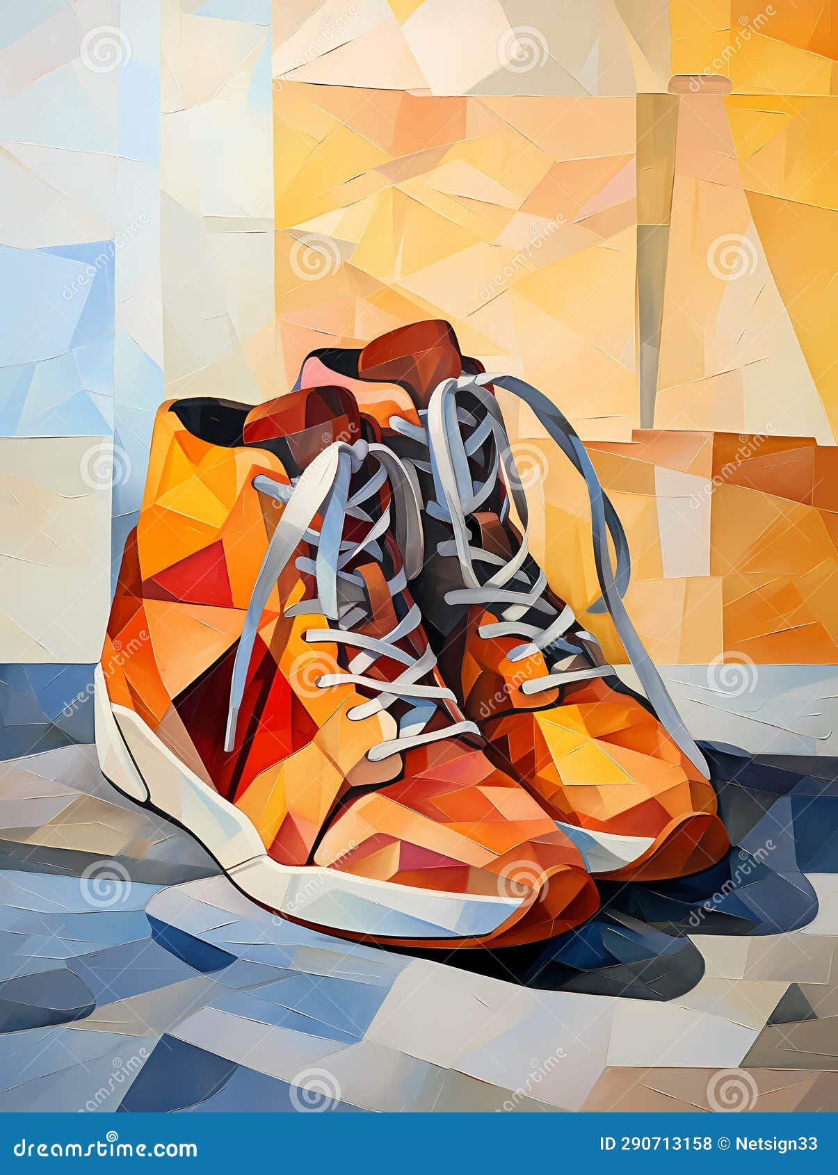 Pair of Orange Shoes stock illustration. Illustration of graphic ...