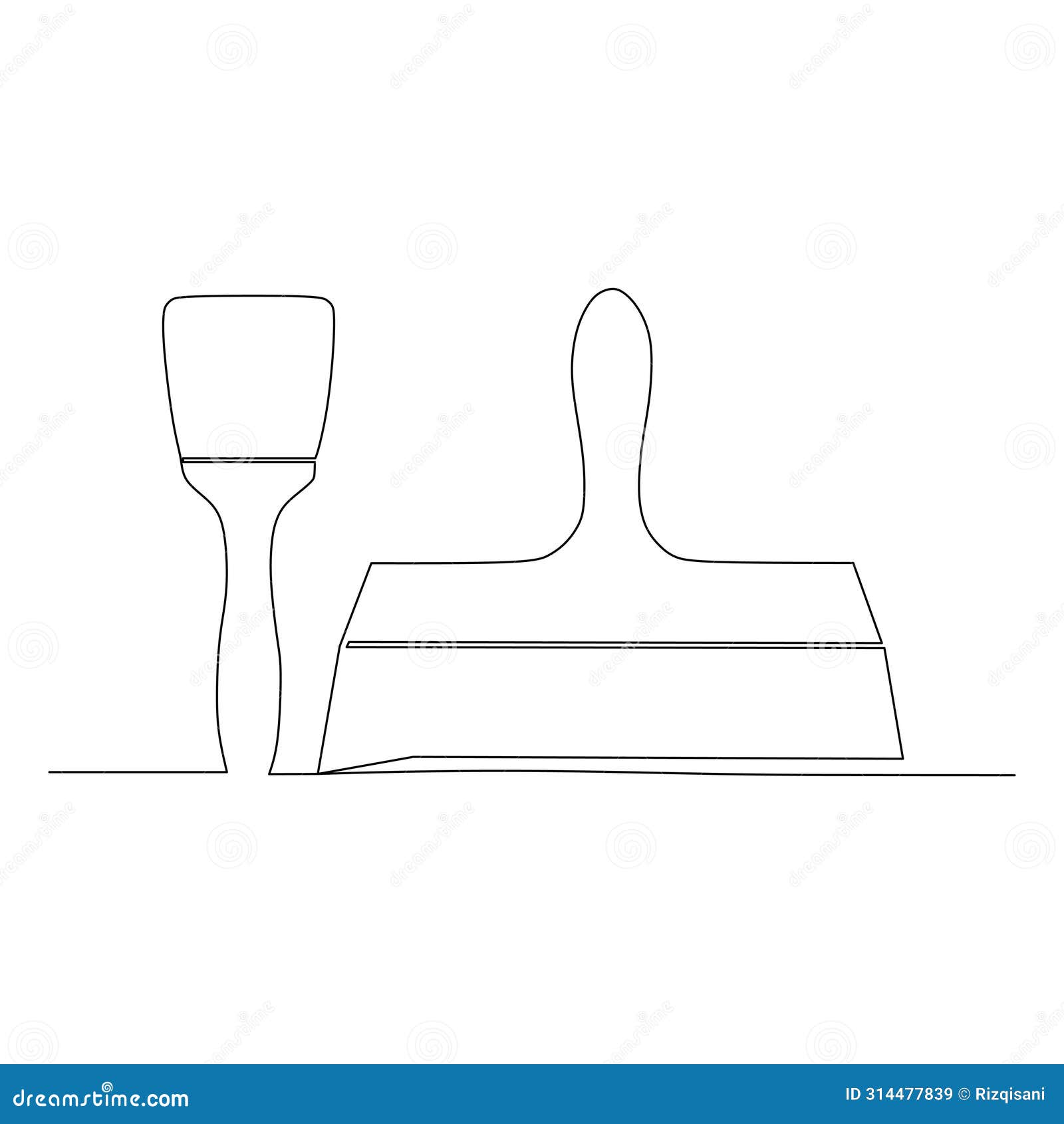 A Pair of Paint Brush Illustration. Design of Tools for Industrial ...