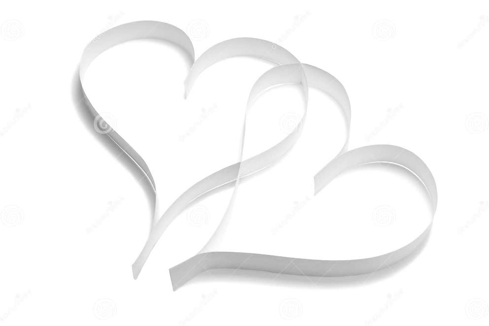 Pair of paper hearts stock image. Image of hearts, object - 22789911