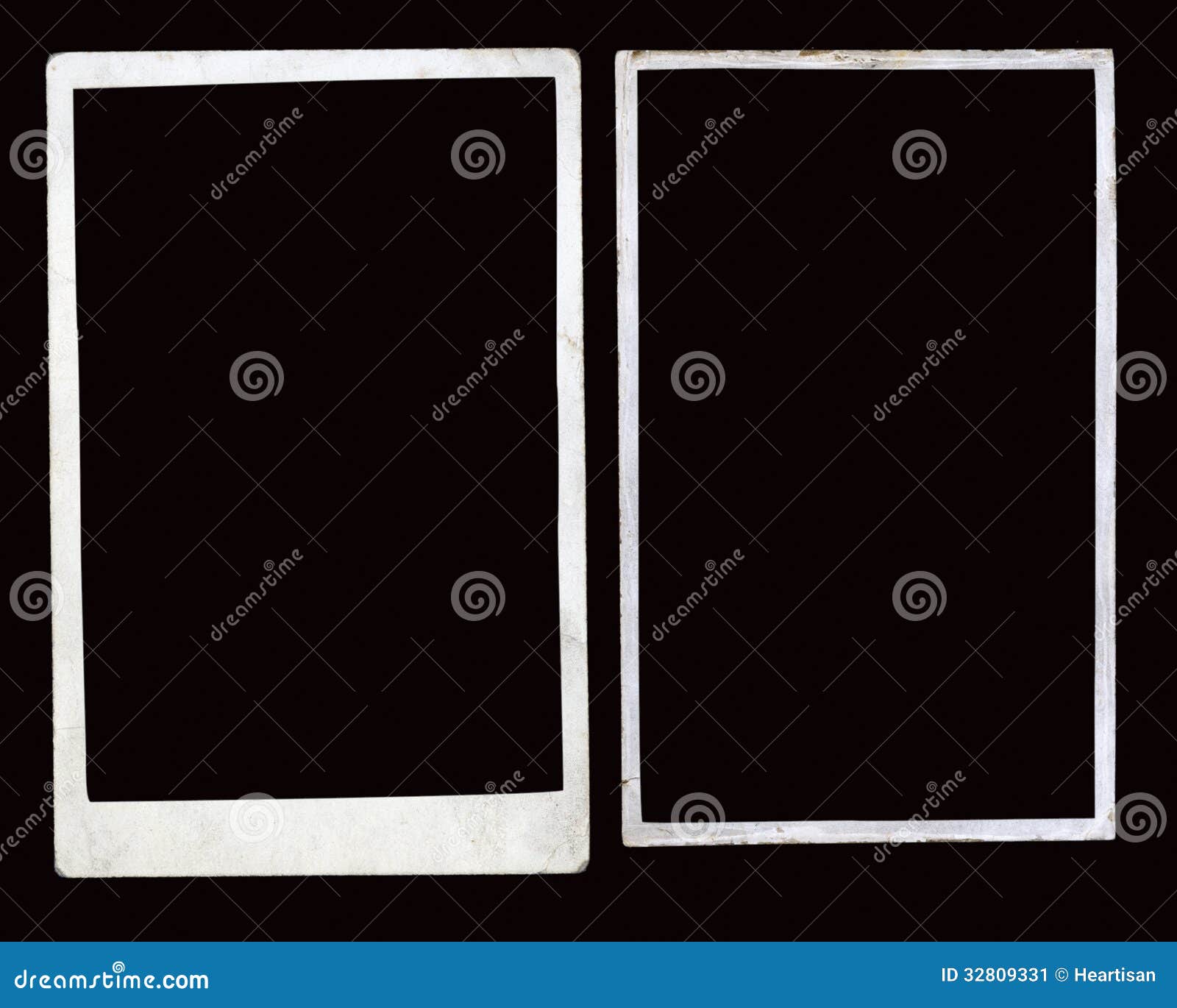 Pair of old photo borders stock image. Image of frames - 32809331
