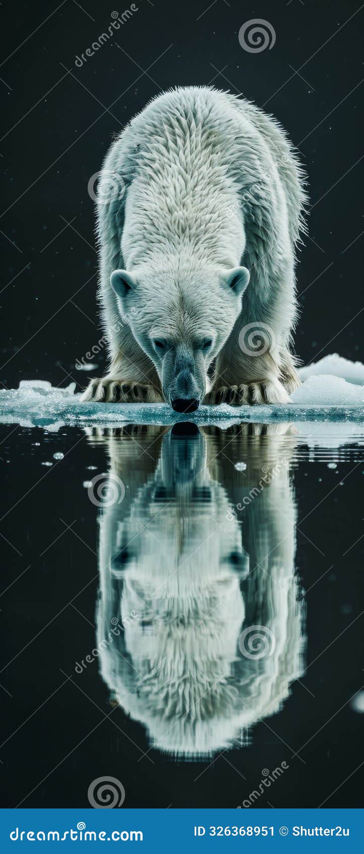 A Pair of Polar Bears Stranded on an Iceberg Melting Due To Pollution ...