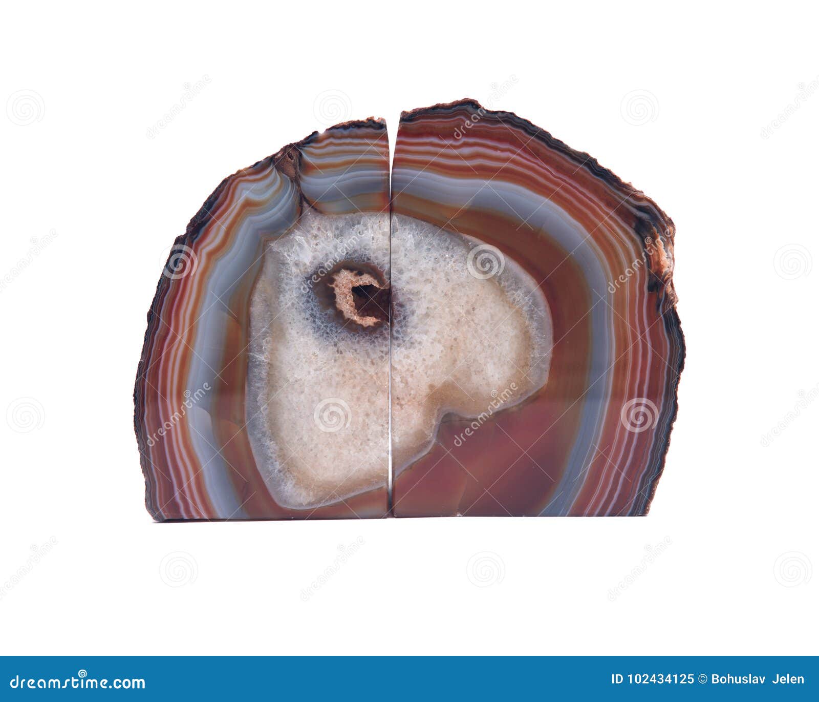 Pair of Polished Multicolor Agate Geode Bookends Stock Image - Image of ...