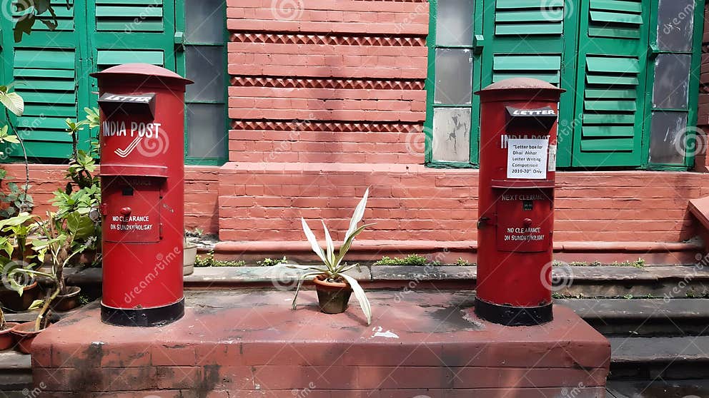 A Pair of Post Boxes in Front of a Post Office in Kolkata, India Editorial Photography - Image ...
