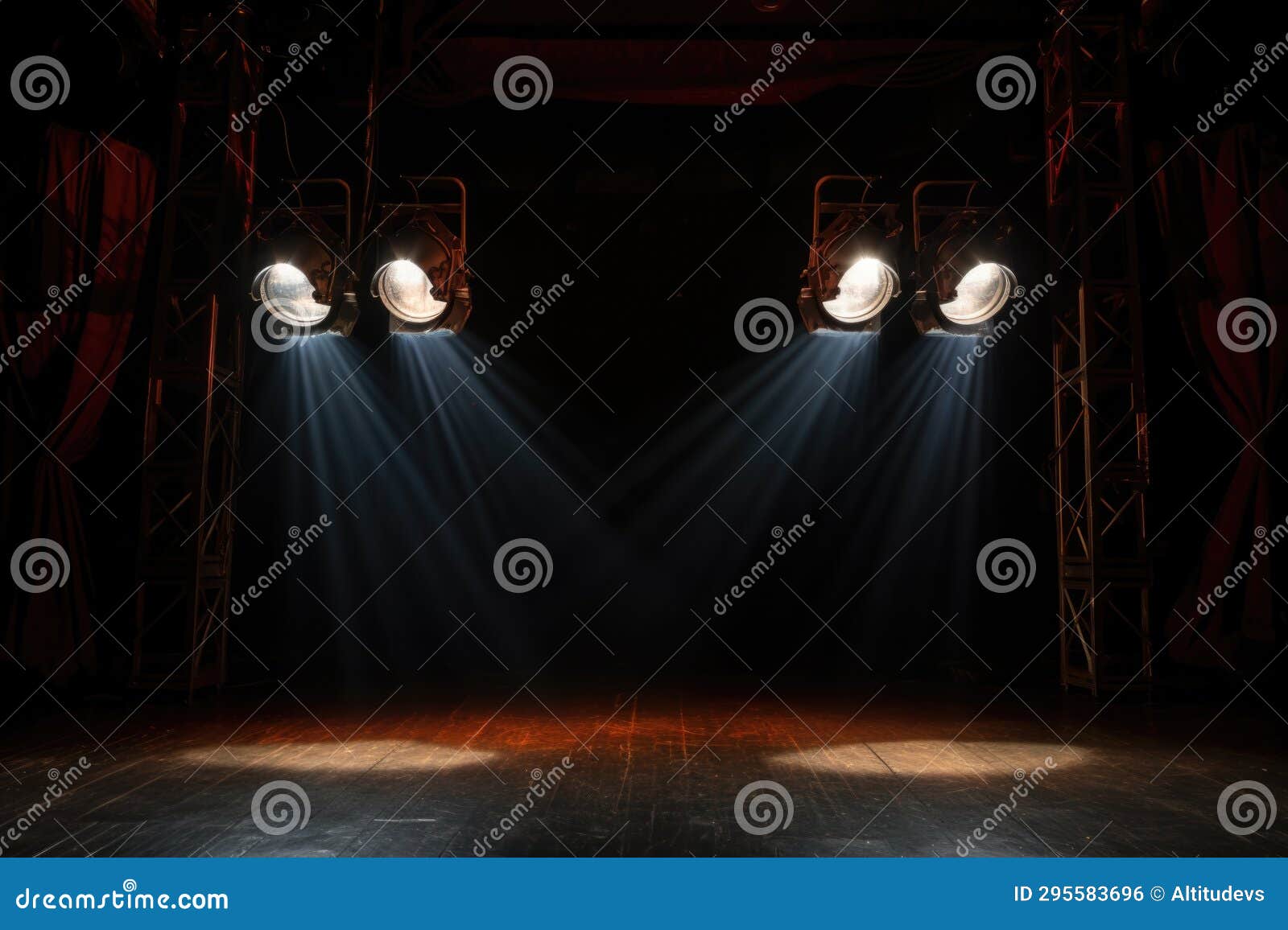 Spotlight Theatre Stage Cartoon Vector | CartoonDealer.com #25843123